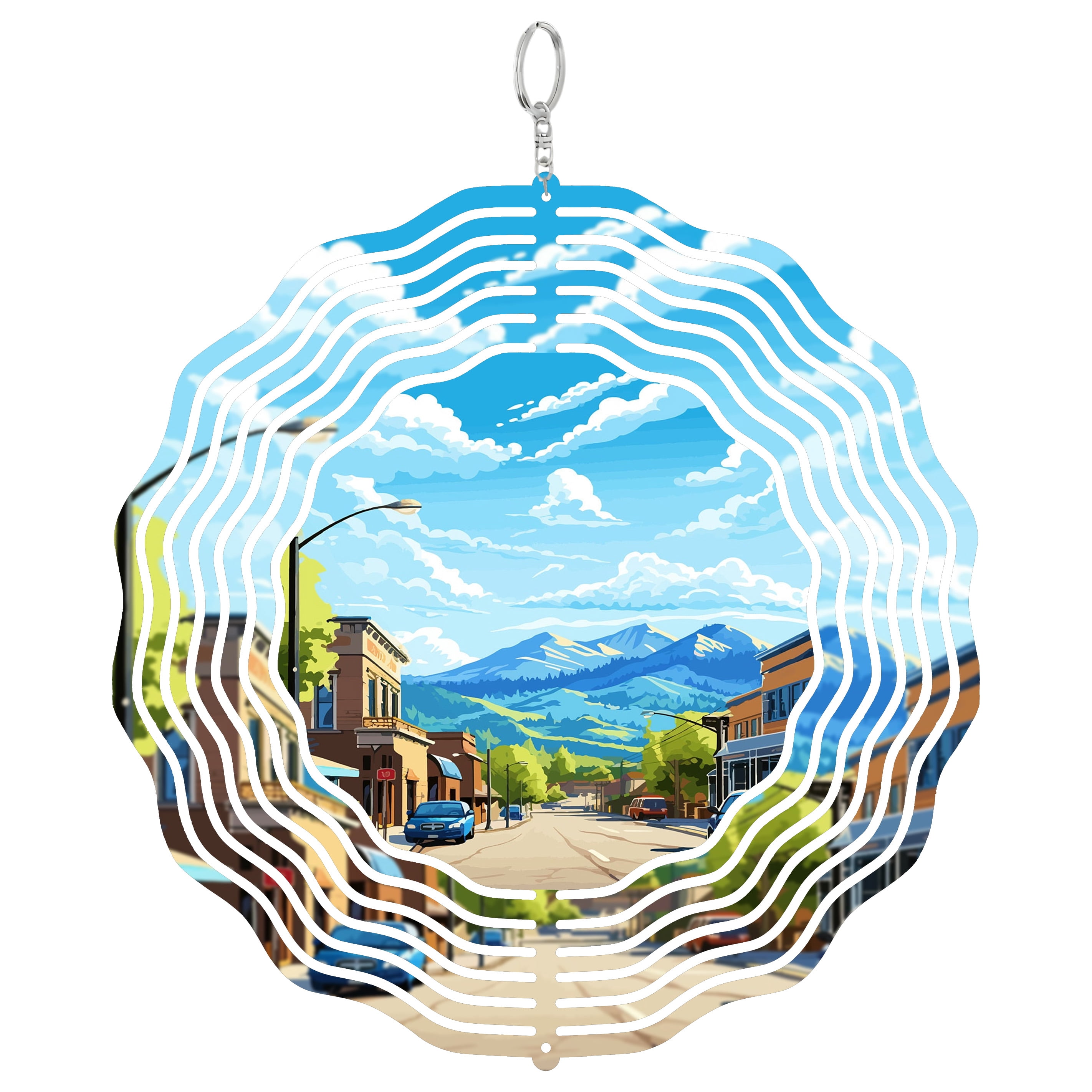 Sundance Utah Ski Mountain 3D Wind Spinner Stainless Steel Hanging ...