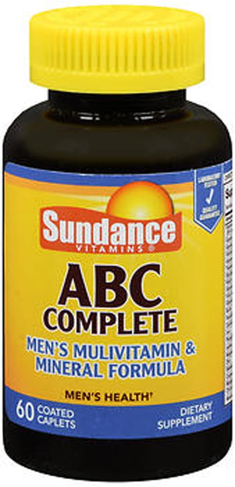 Sundance Vitamins ABC Complete Men's Multivitamin Caplets, 60 Count ...