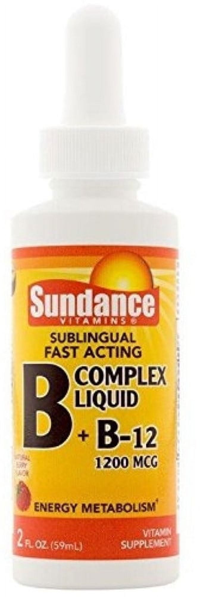 Sundance Vitamins B Complex + B-12 1200 mcg Liquid, 2 oz (Pack of 6 ...