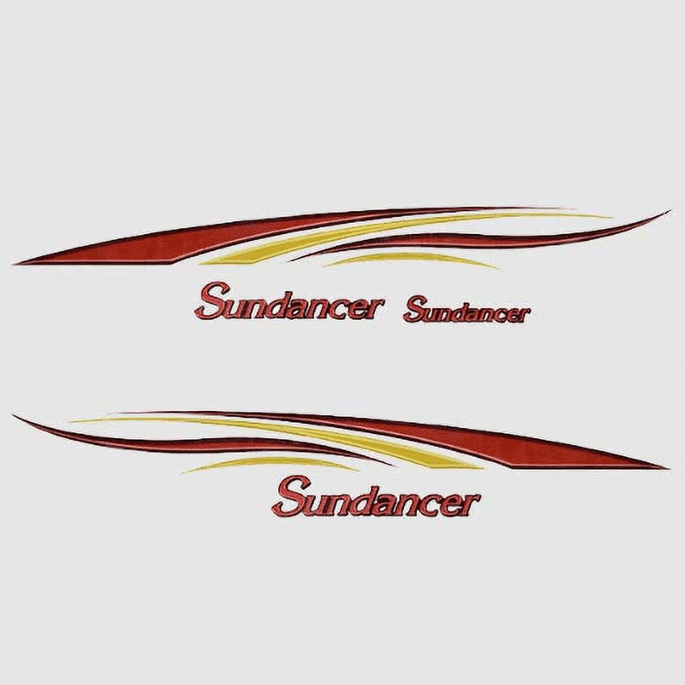 Sundancer Boat Graphic Decals 136808-05 | Yellow Red Stickers (Kit ...