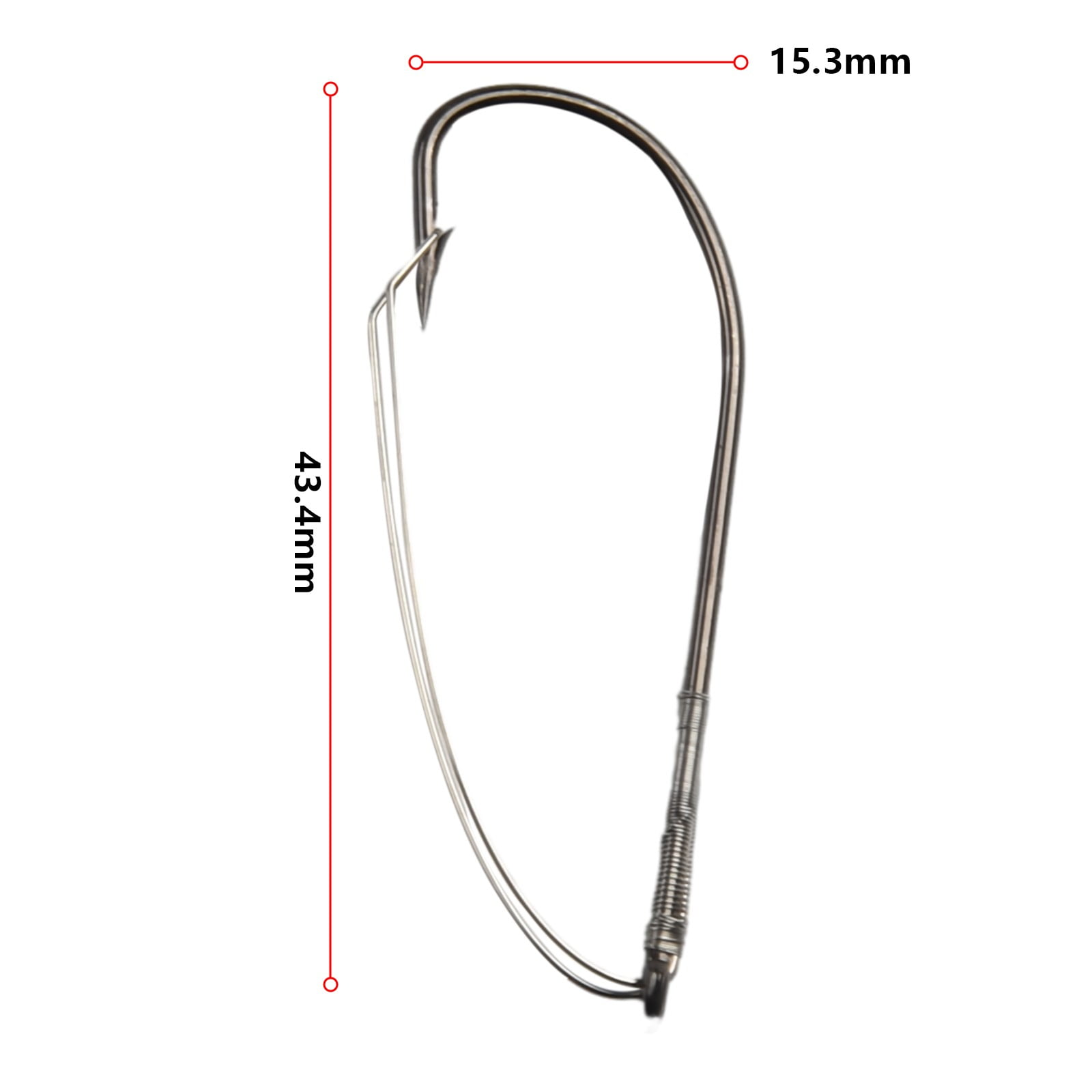 Sunday 10pcs Weedless Baitholder Hooks High Carbon Steel Wacky Rig ...