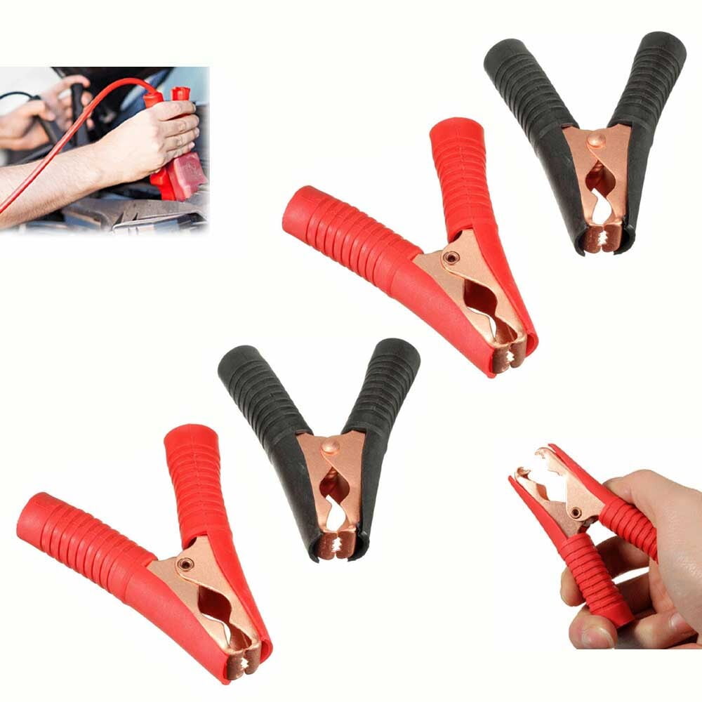 Sunday 4PCS New Car Alligator Clips Crocodile Clip Battery Test Clamps ...