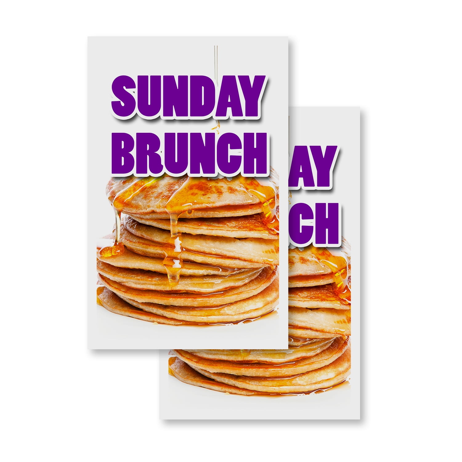 Sunday Brunch (2-PACK) 24" x 36" Vinyl Decals | Sign Insert Peel ...