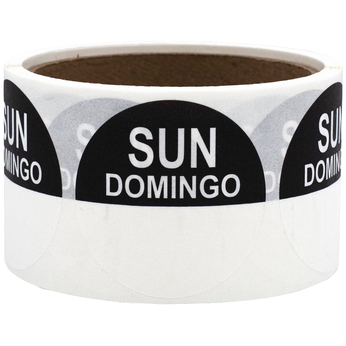 Sunday Dissolvable Day of the Week Black Food Labels | 2″ Round - 200 ...