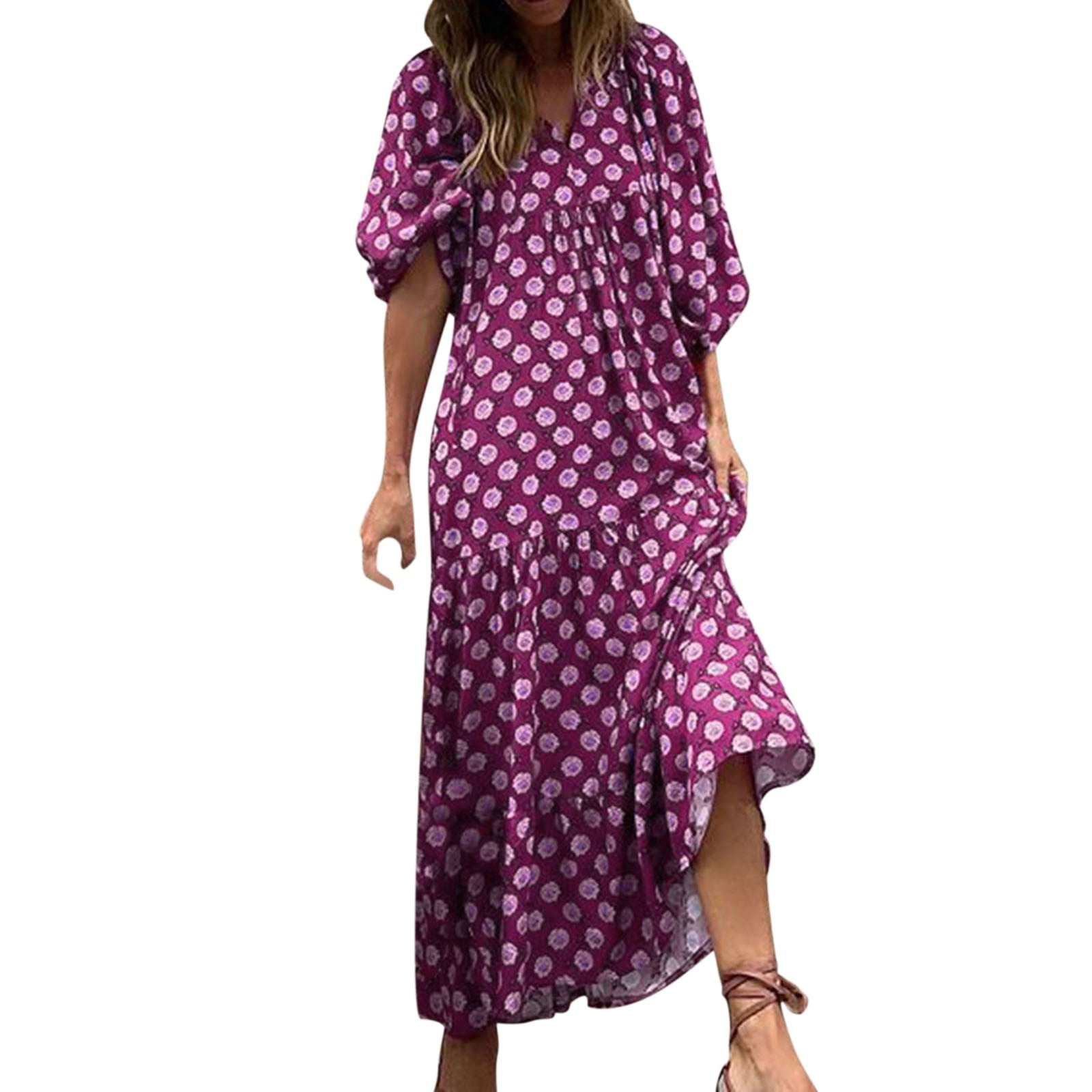 Sunday Dress for Women Young Woman Dresses Women Fashion Boho Print ...