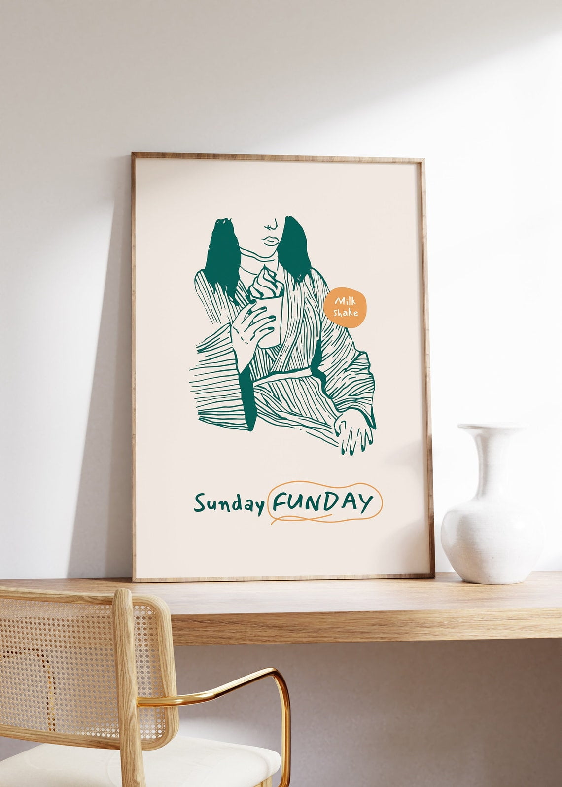 Sunday Funday Print, Retro Kitchen Wall Art, Cute Cooking Art ...