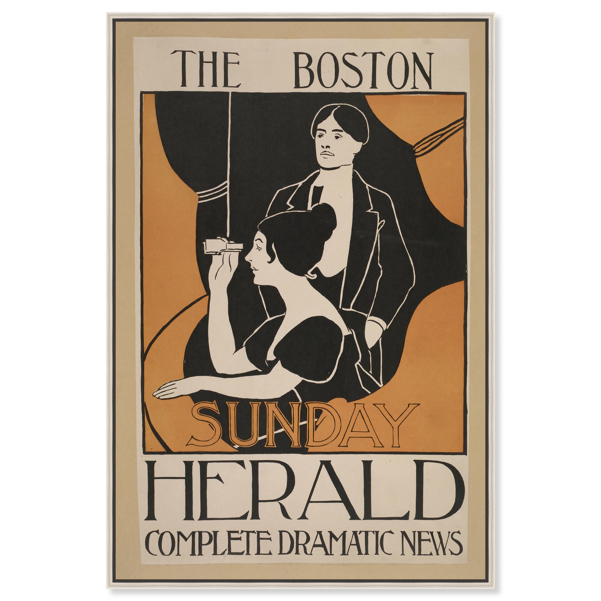 Sunday Herald 1893 Canvas Art Collector Poster by Art Remedy, Silver ...