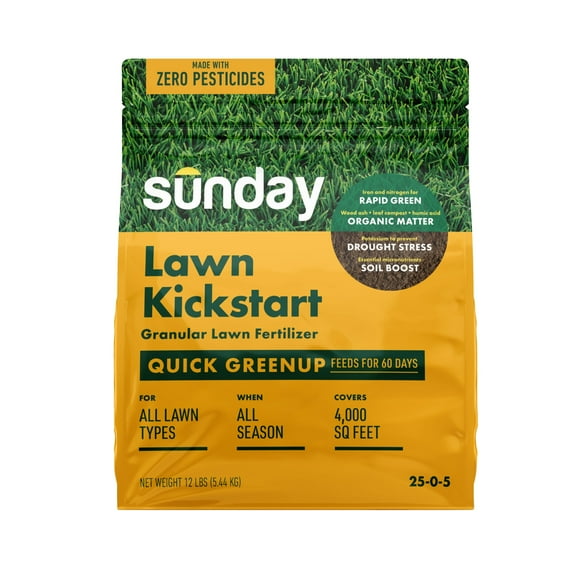 Sunday Lawn Kickstart Premium Granular Lawn Fertilizer 4,000 Sq. Ft ...