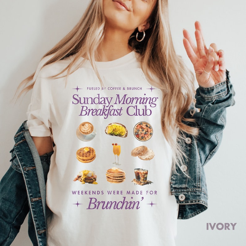 Sunday Morning Breakfast Club Shirt Brunch Shirt Downtown Girl ...