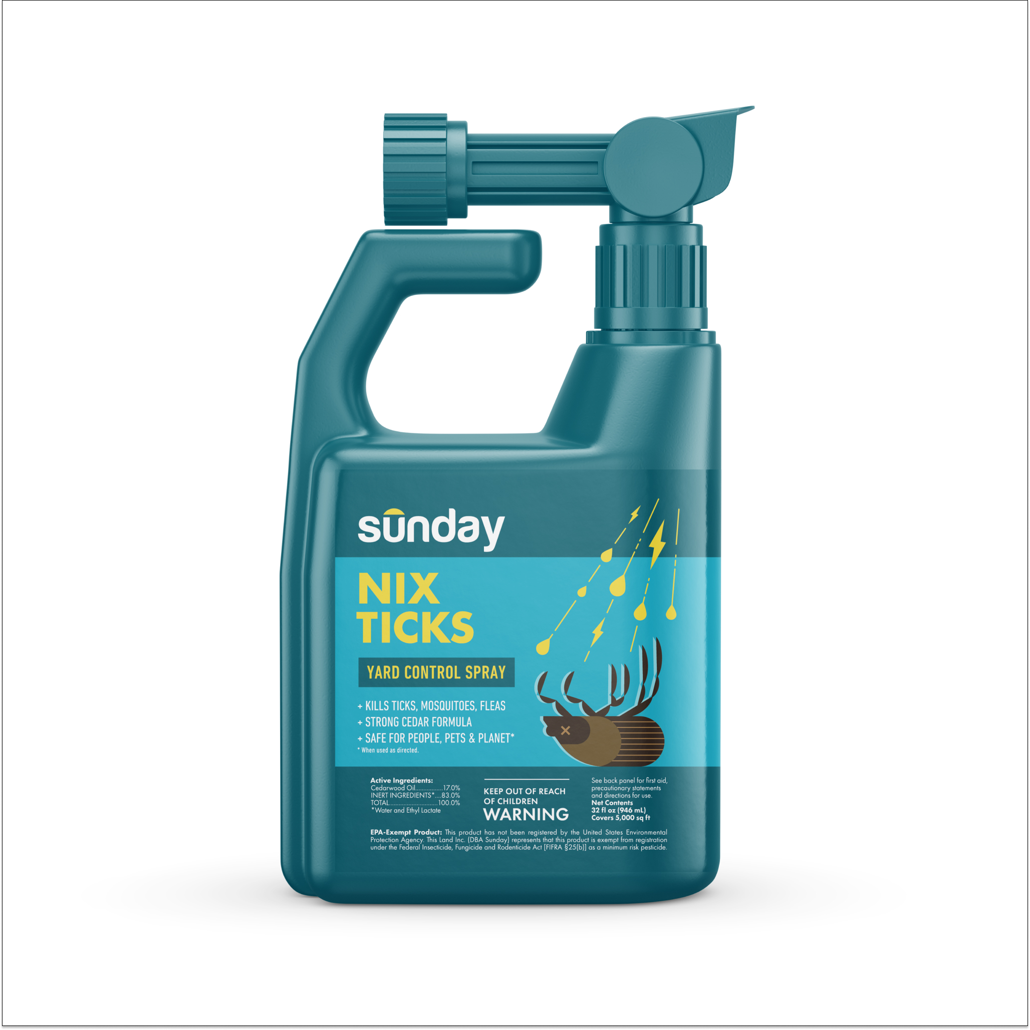 Sunday Mosquito Deleto 5,000 Sq. Ft. Plant-Based Bug Control Spray ...