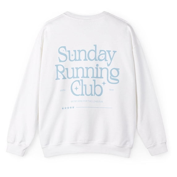 Sunday Running Club T-Shirt Back Print Front Retro 90s-Inspired ...