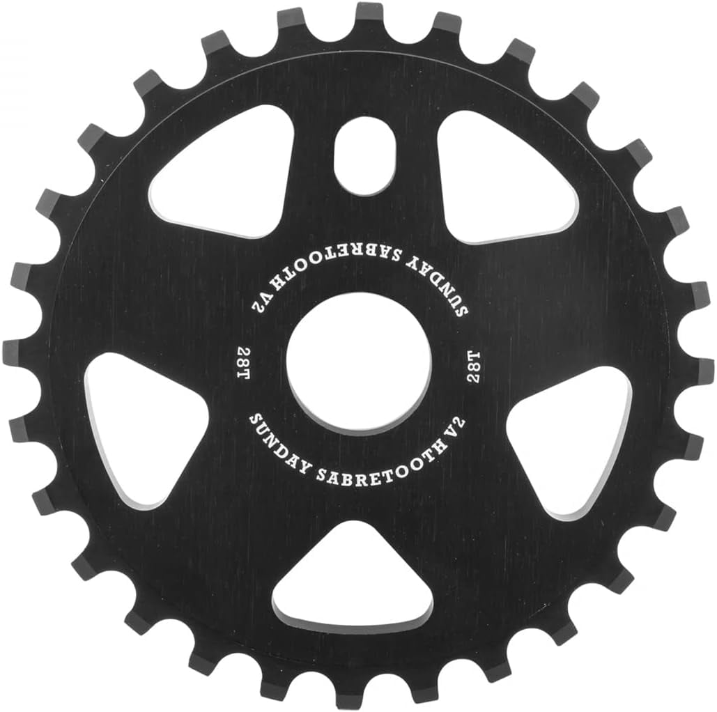 Sunday Sabertooth V2 Chainring - SBC-809-Black - Walmart.com