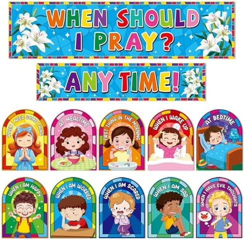 Sunday School Decorations - When Should I Pray? Prayer Cutouts ...