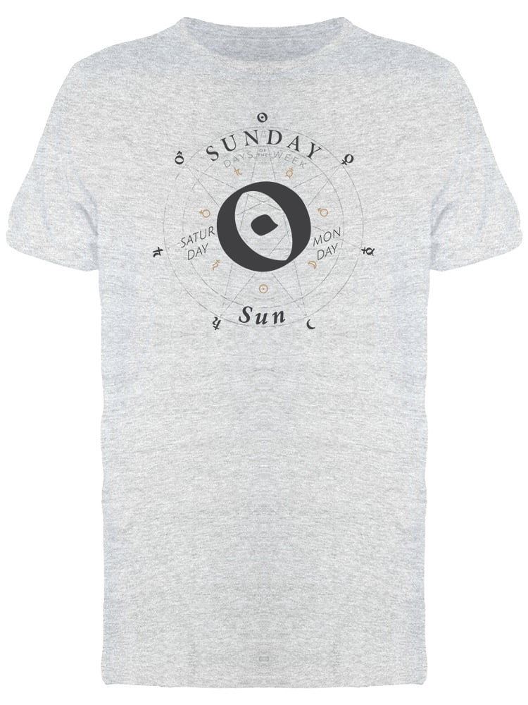 Sunday Sign Sun Heptagram Logo Tee Men's -Image by Shutterstock ...