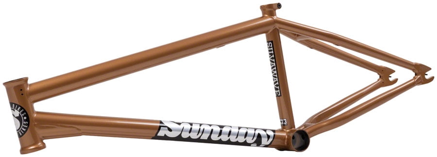 Sunday Silvawave BMX Frame - 21.25" TT, Amber - Walmart.com