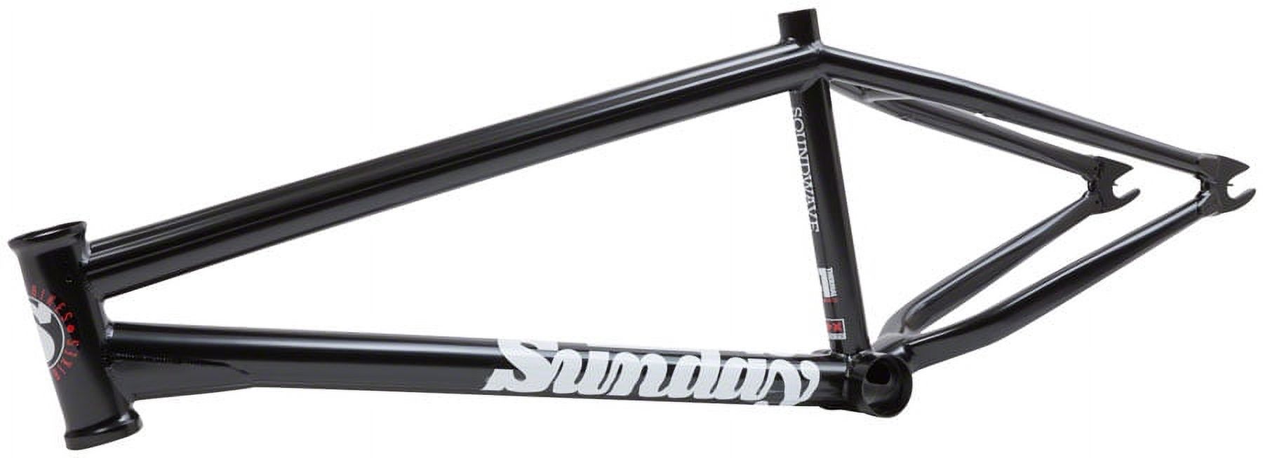 Sunday Soundwave BMX Frame - 20.5" TT, Rustproof Black with White/Red ...