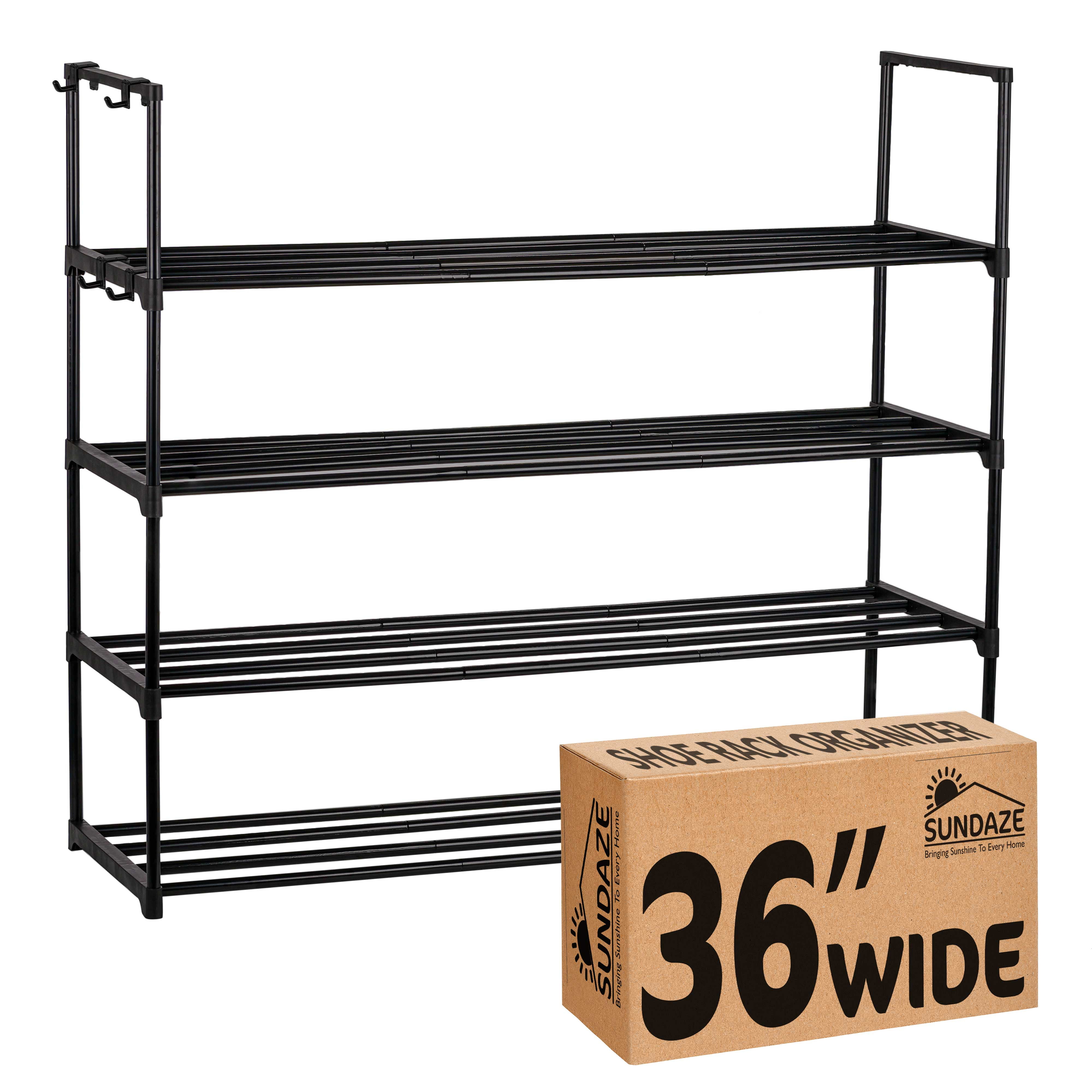 Sundaze Shoe Rack - 4 Tier Metal Shoe Rack for Front Door Entrance ...