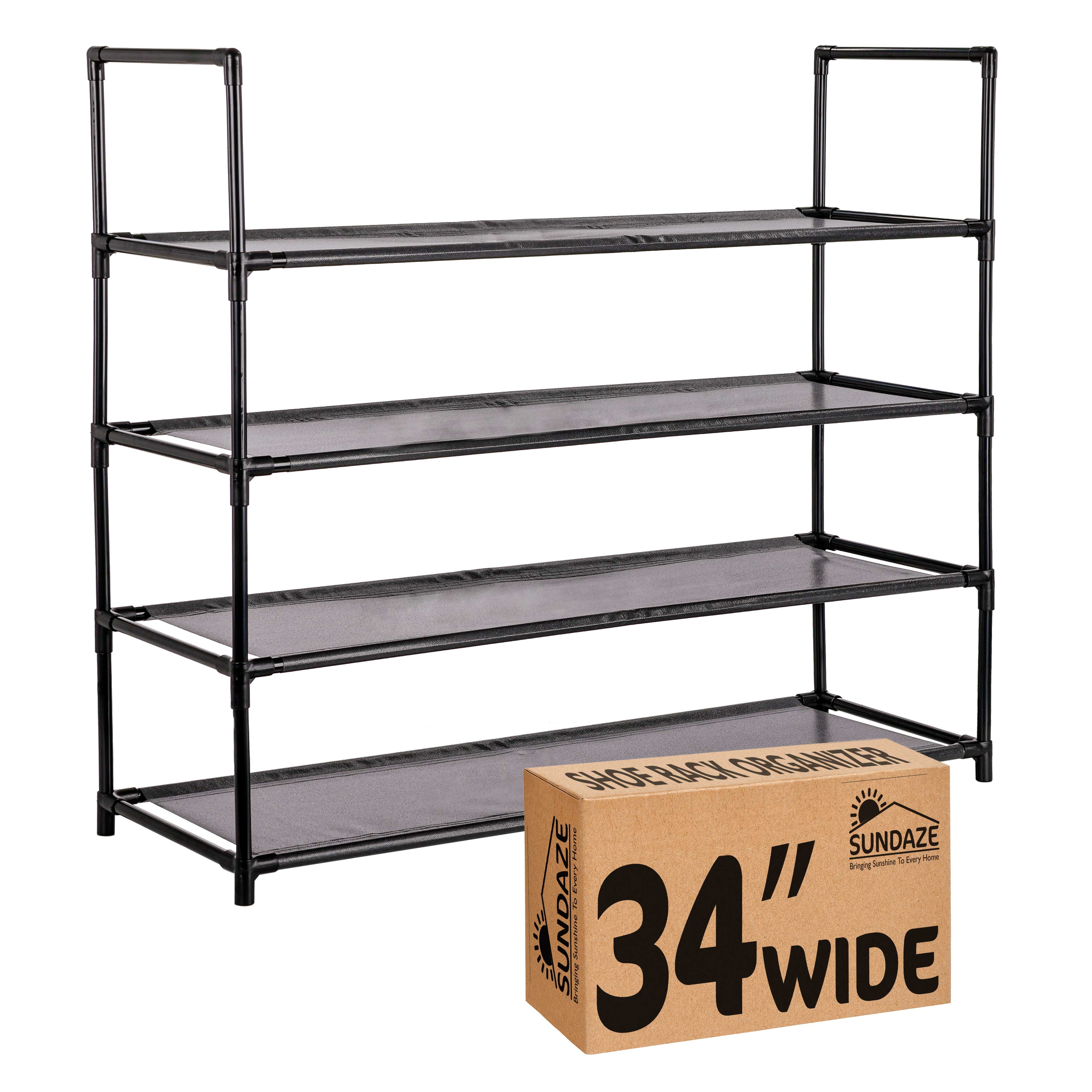 Sundaze Shoe Rack - 4 Tier Shoe Rack for Front Door Entrance, Sturdy ...