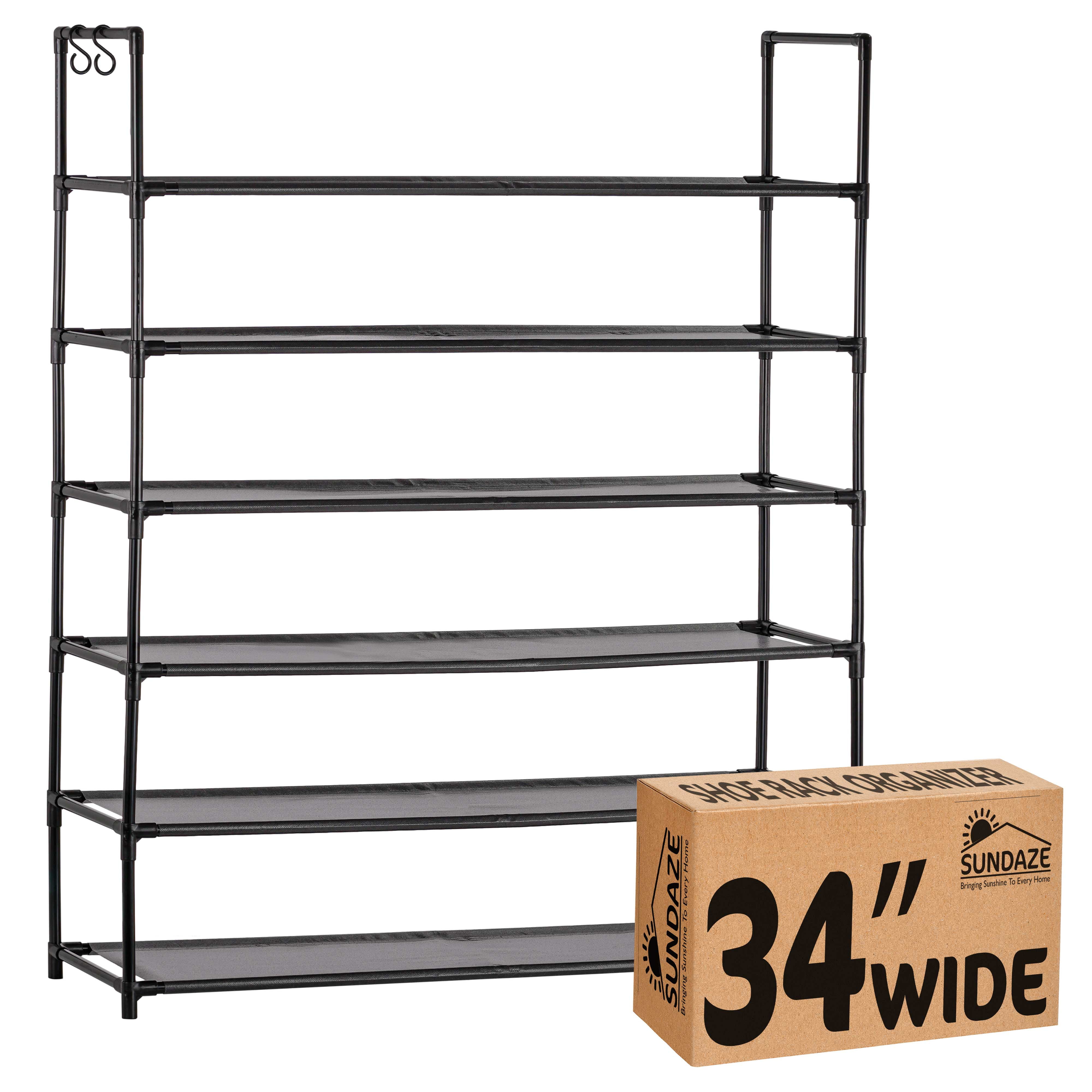 Sundaze Shoe Rack - 6 Tier Shoe Rack for Front Door Entrance, Sturdy ...