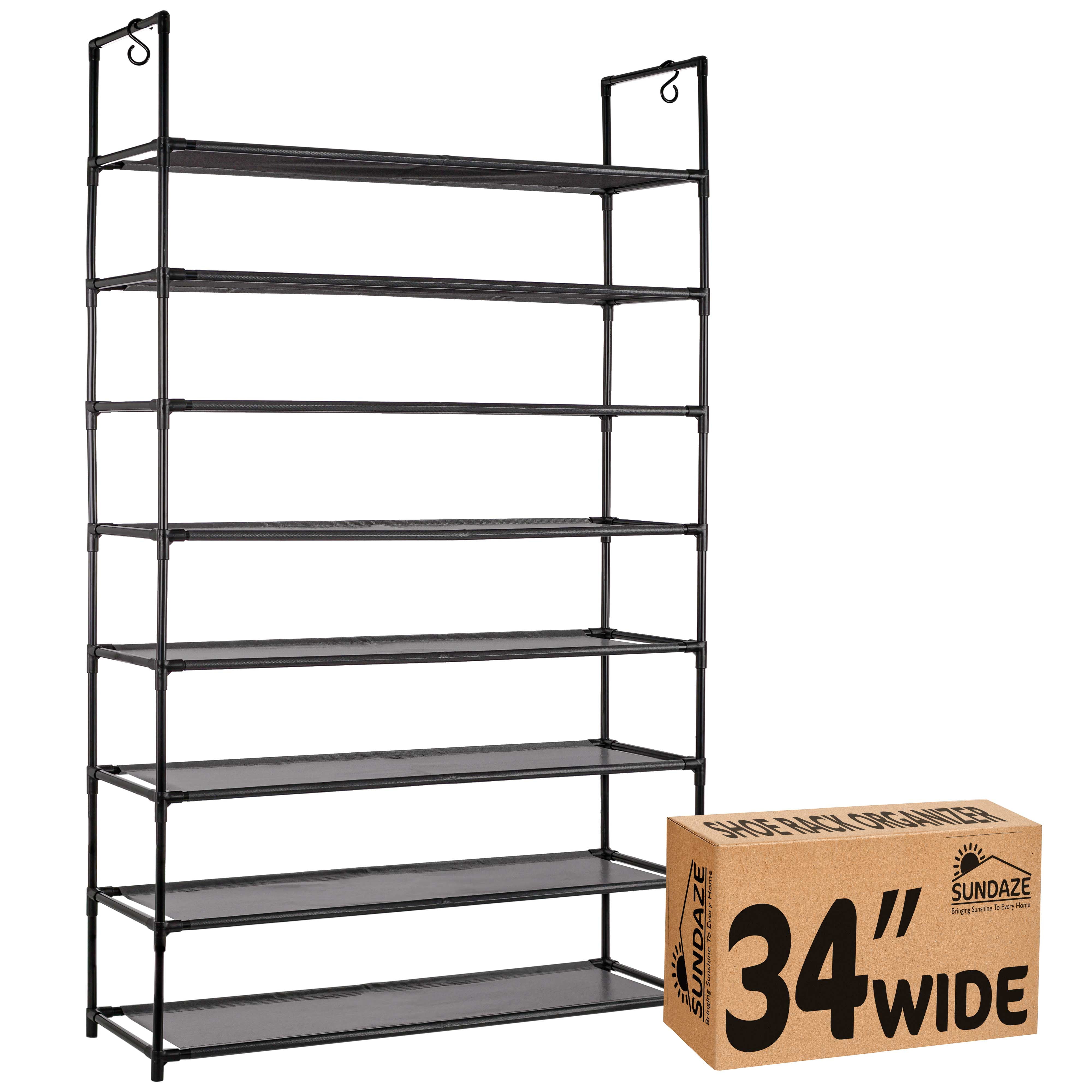 Sundaze Shoe Rack - 8 Tier Shoe Rack for Front Door Entrance, Sturdy ...