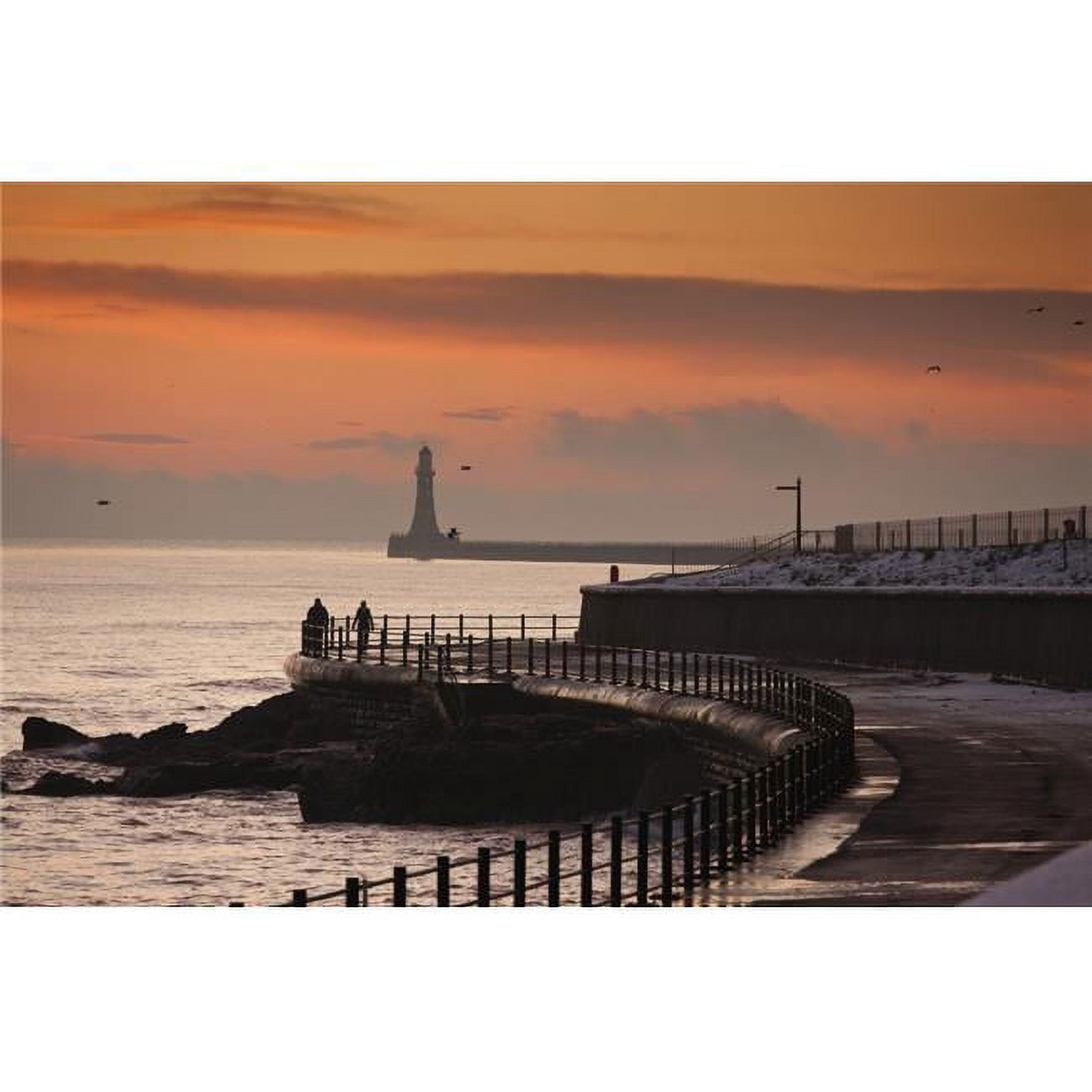 Sunderland Tyne & Wear England - People Walking Along the Coast with A ...