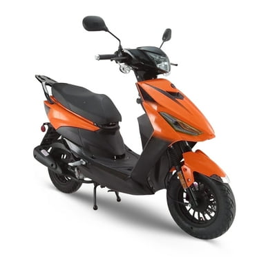 X-Pro Tank 200 Gas Moped Adult Gas Moped Scooter with 12" Wheels! LED ...