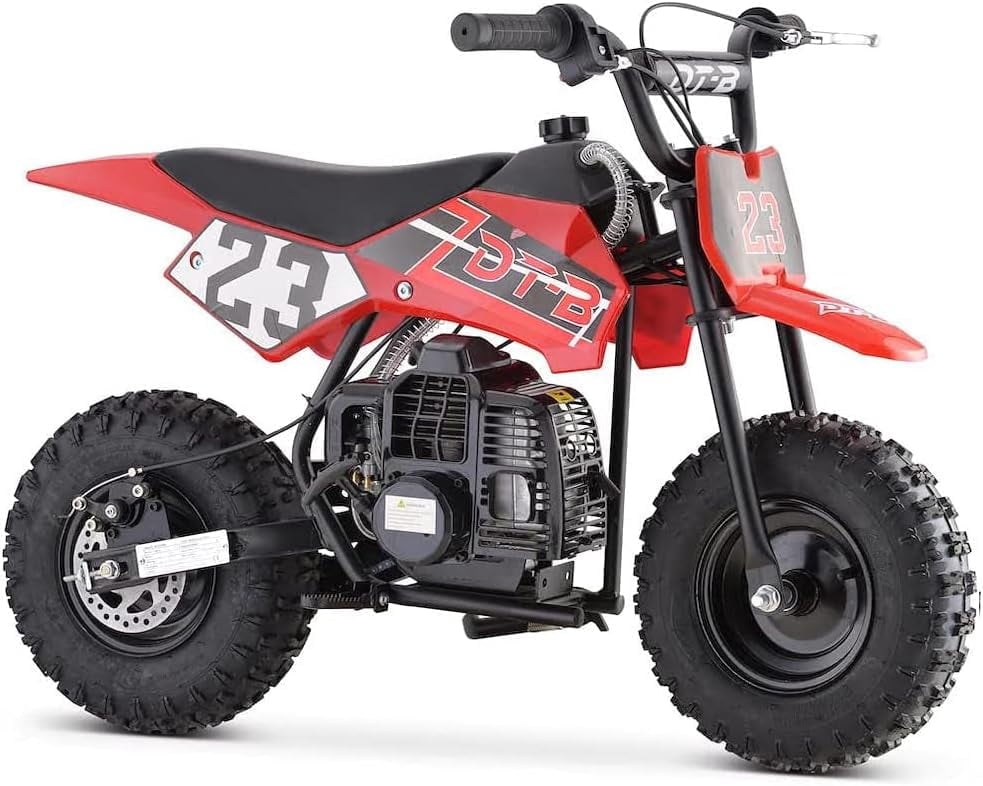 Sunderwell Mini Kid Dirt Bike, 49 CC 2-Stroke Gas Bike with Off-Rode ...