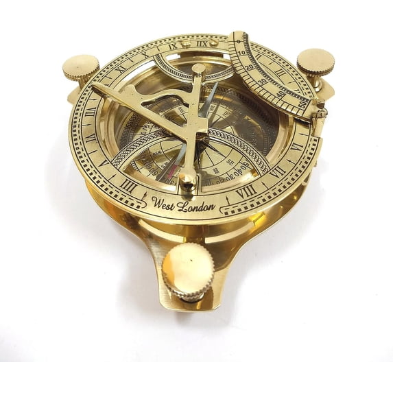 Sundial Compass Solid Brass Sun Dial - Walmart.com