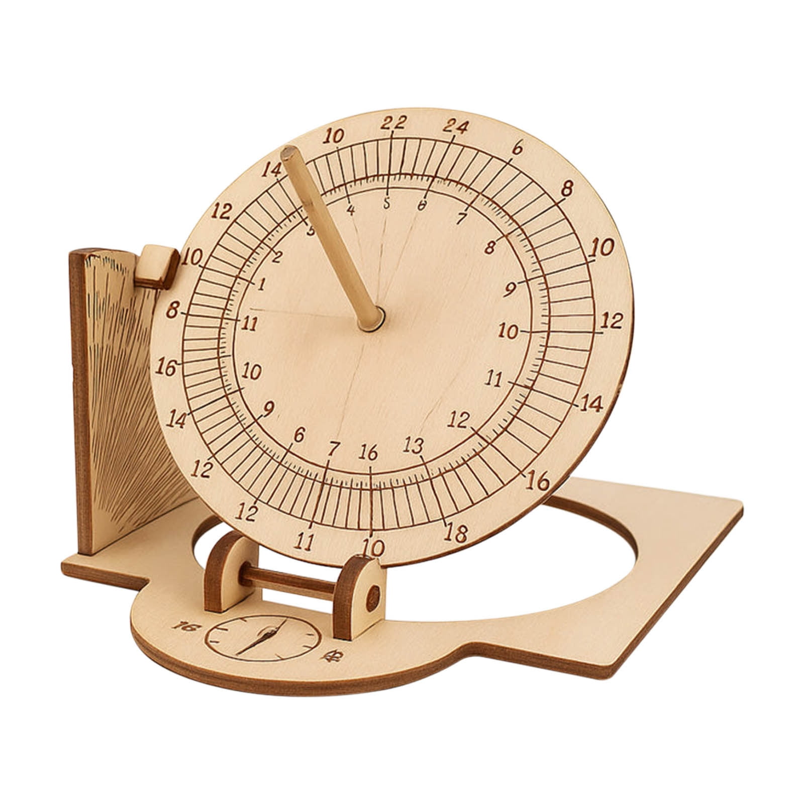 Sundial-Scientific Model Teaching Practical Wooden-Sundial Model ...