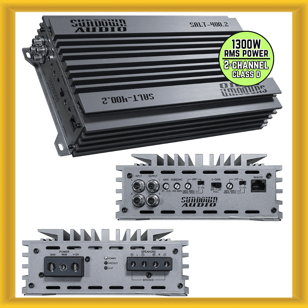 Sundown Audio SALT-400.2 2-Channel Full-range Class D Car Amplifier ...