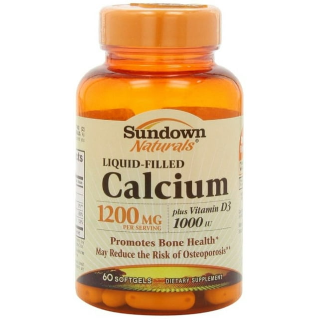 Sundown Calcium 1200 Plus D Liquid Filled Softgels 60 ea (Pack of 2 ...