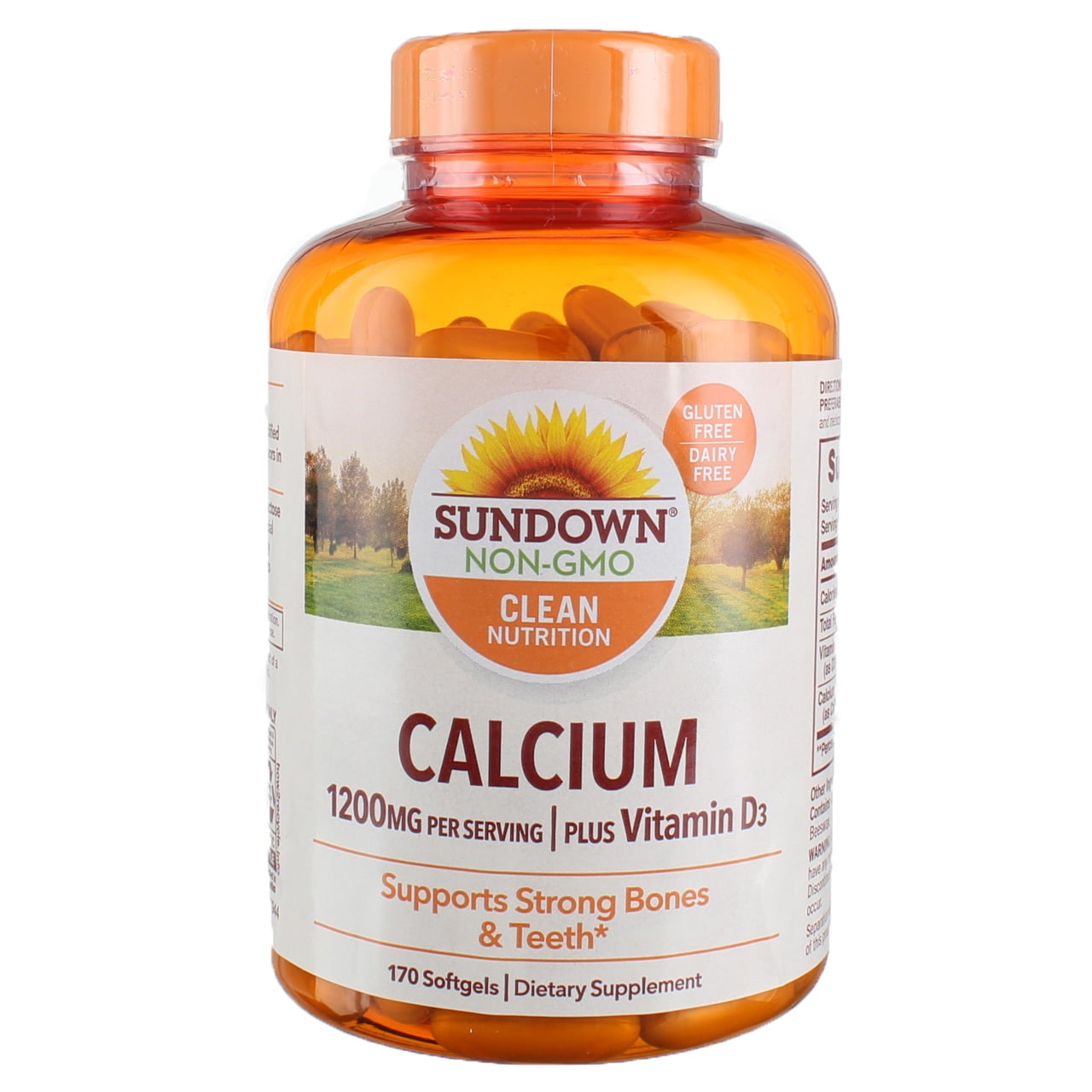 Sundown Naturals Calcium Plus Vitamin D3 Dietary Supplement, 1200mg ...