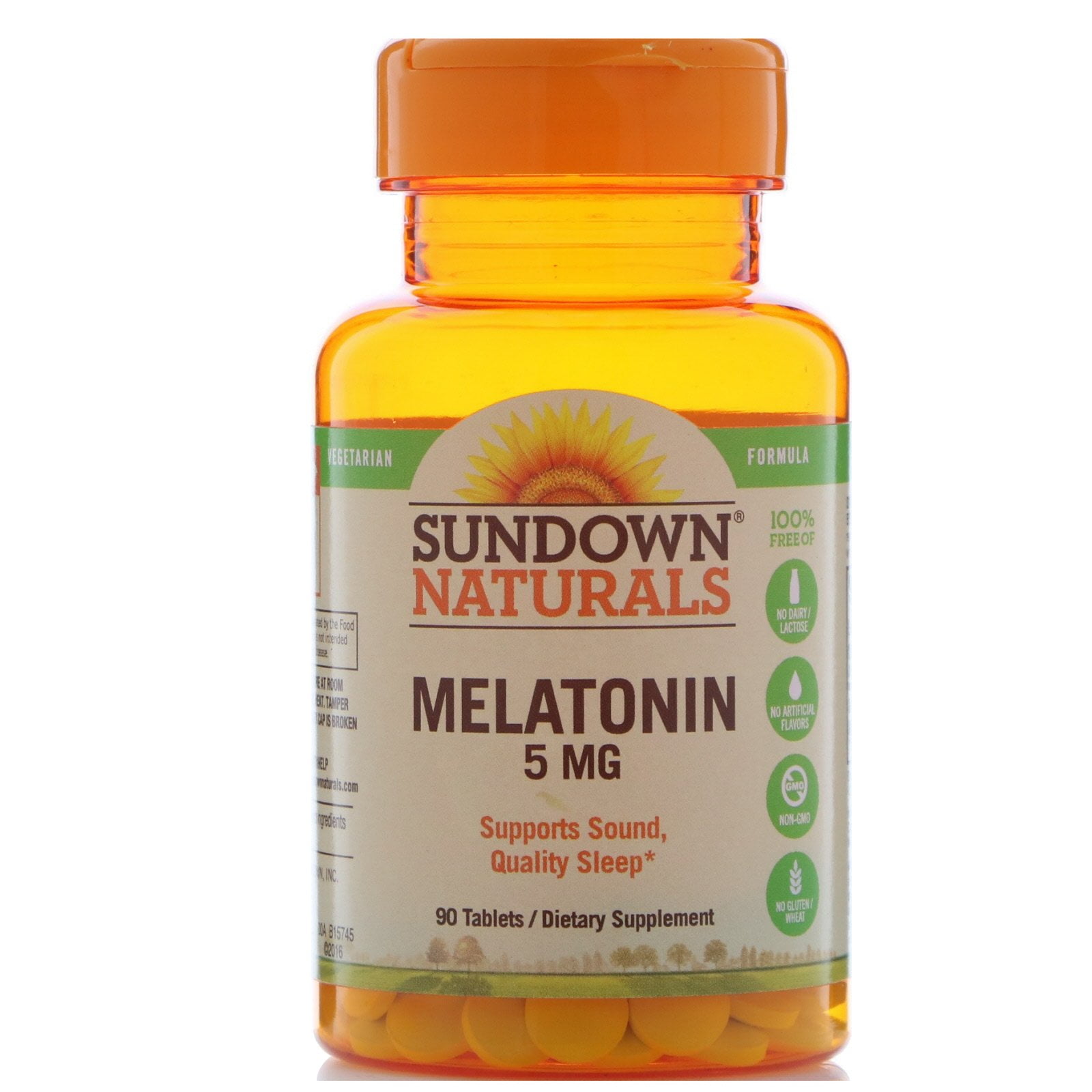 Sundown Naturals Melatonin 5mg Extra Strength Drug Free Sleep Aid, 90 ...