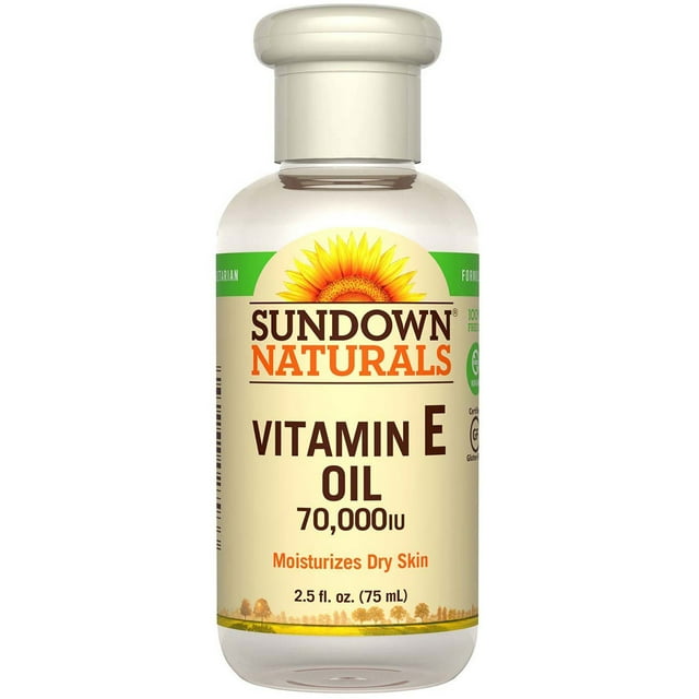 Sundown Naturals, Vitamin E Oil, 70,000 IU Moisturizes Dry Skin 2.5 oz ...