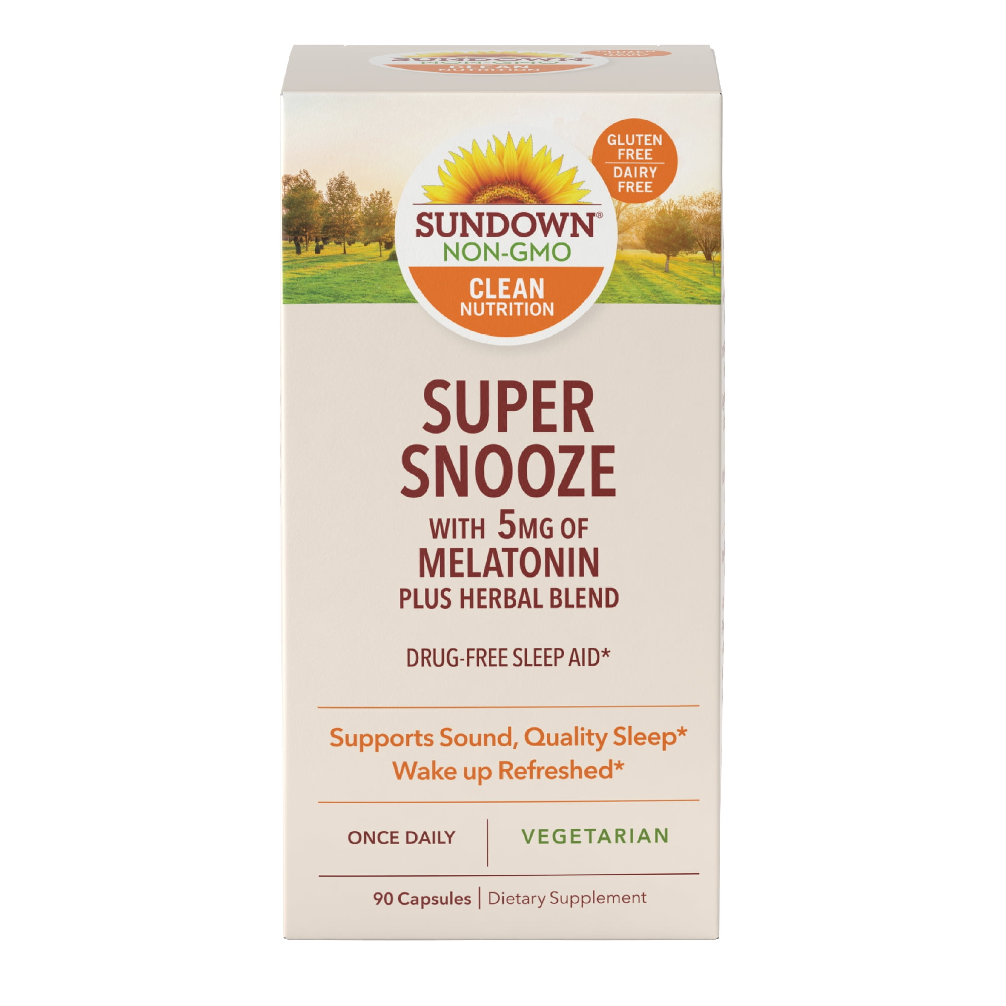 Sundown Super Snooze Melatonin 5mg Plus Herbal Blend, Supports Sound ...
