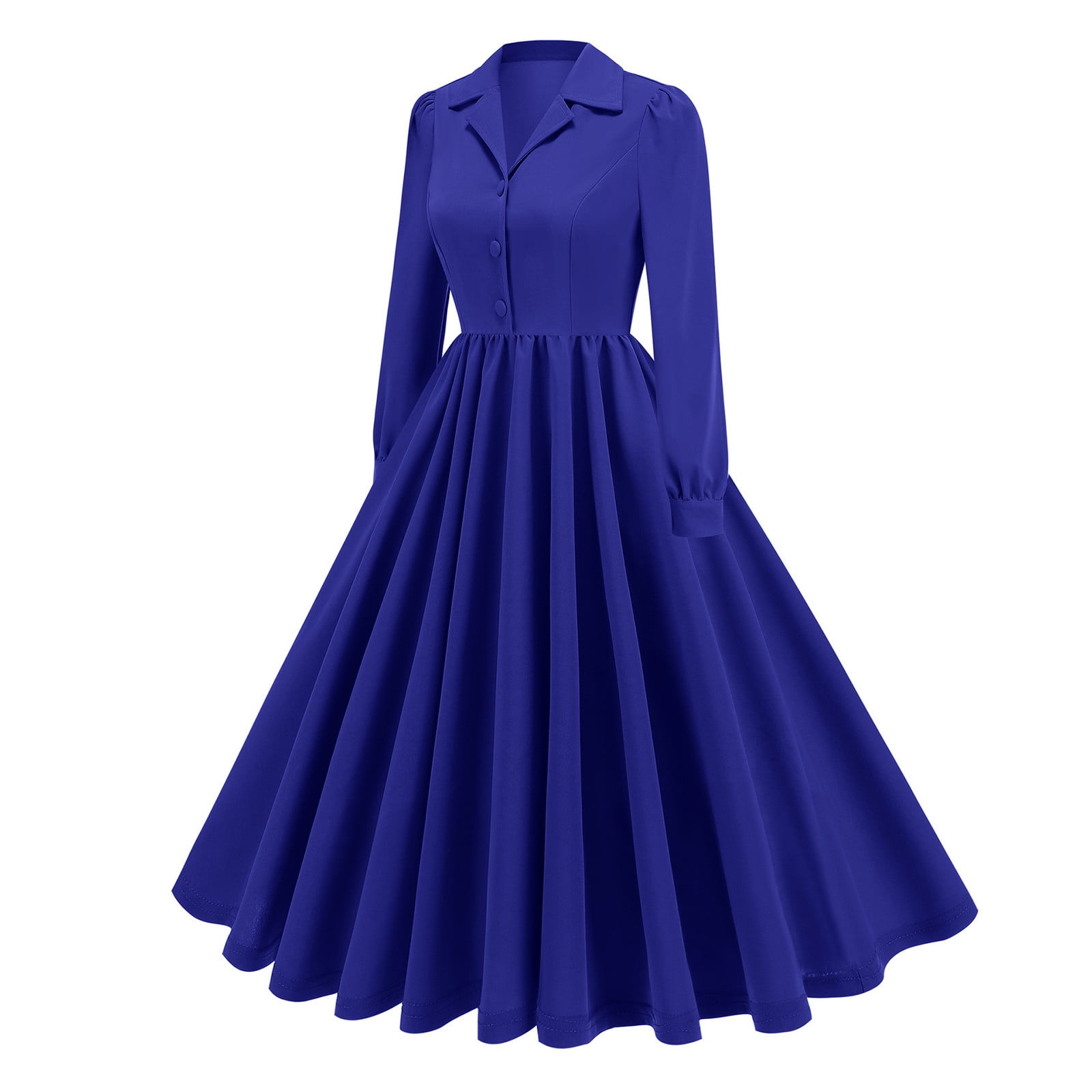 Sundresses for Women,Vestido de poliéster para mujer Ladies' Retro Fall ...