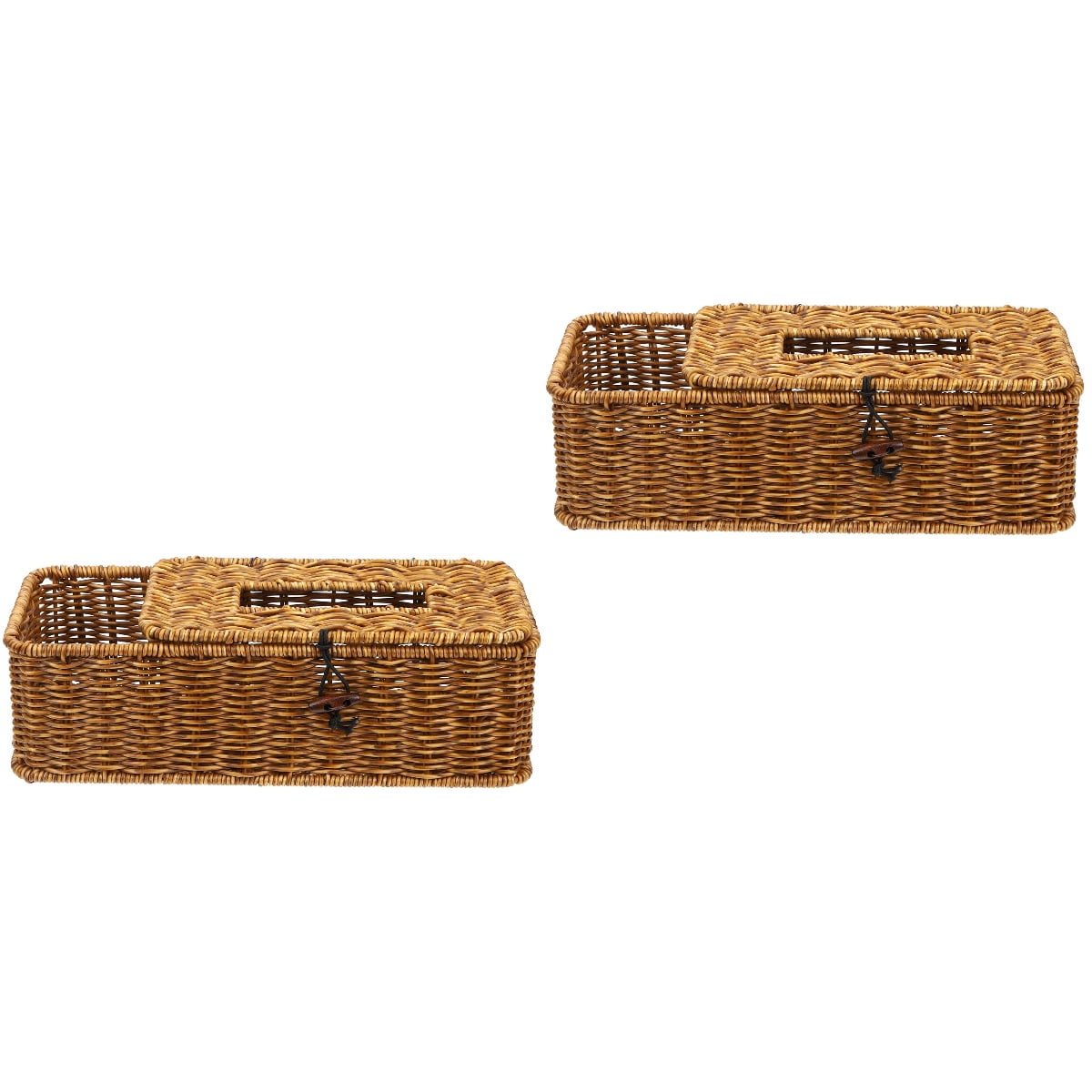 Sundries Basket Napkin Paper Holder Set of 2 Tissue Box Storage Coffee ...