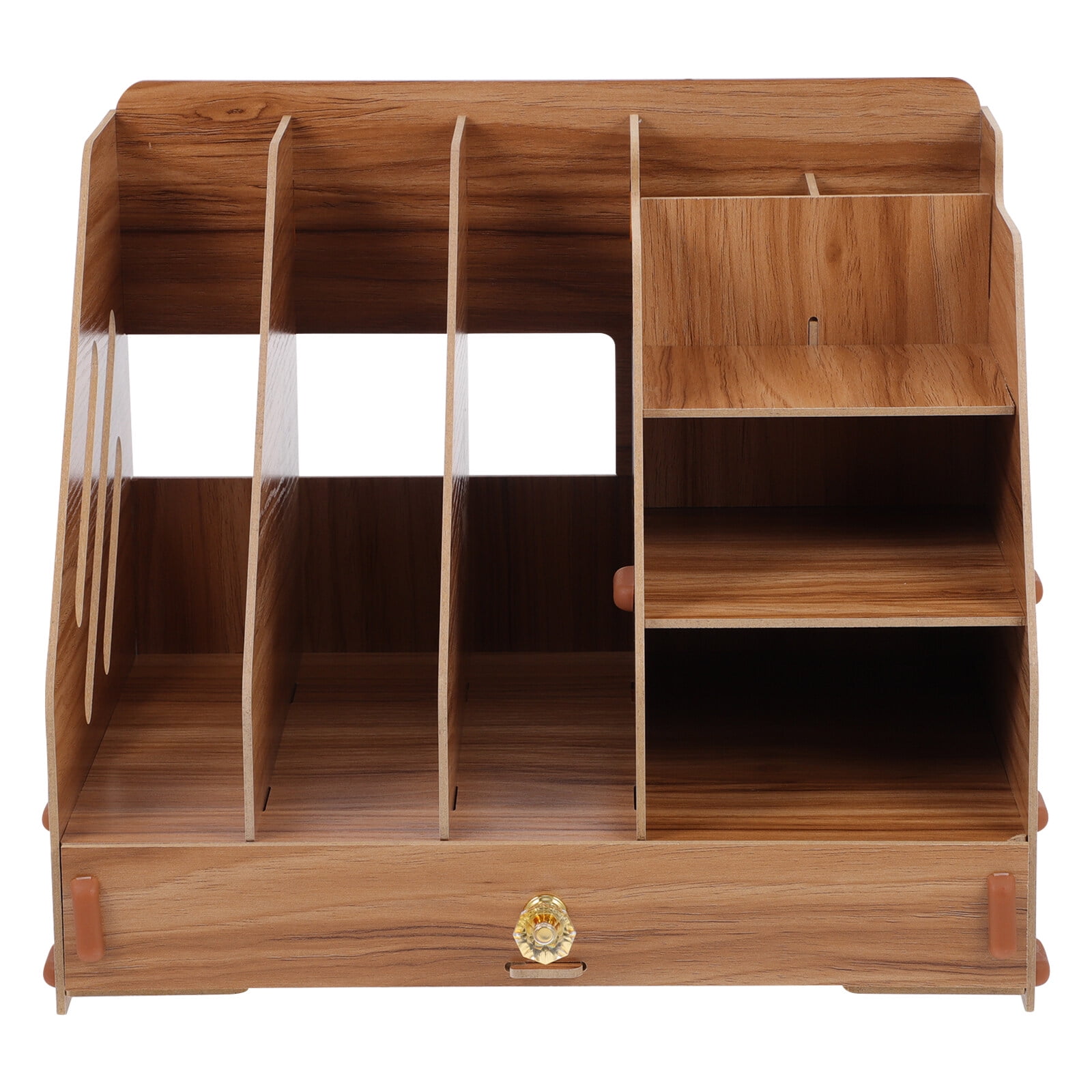 WHAMVOX Jewelry Cosmetics Storage Box Brown 1Pc Wood 12.8X10.6X9.4in ...