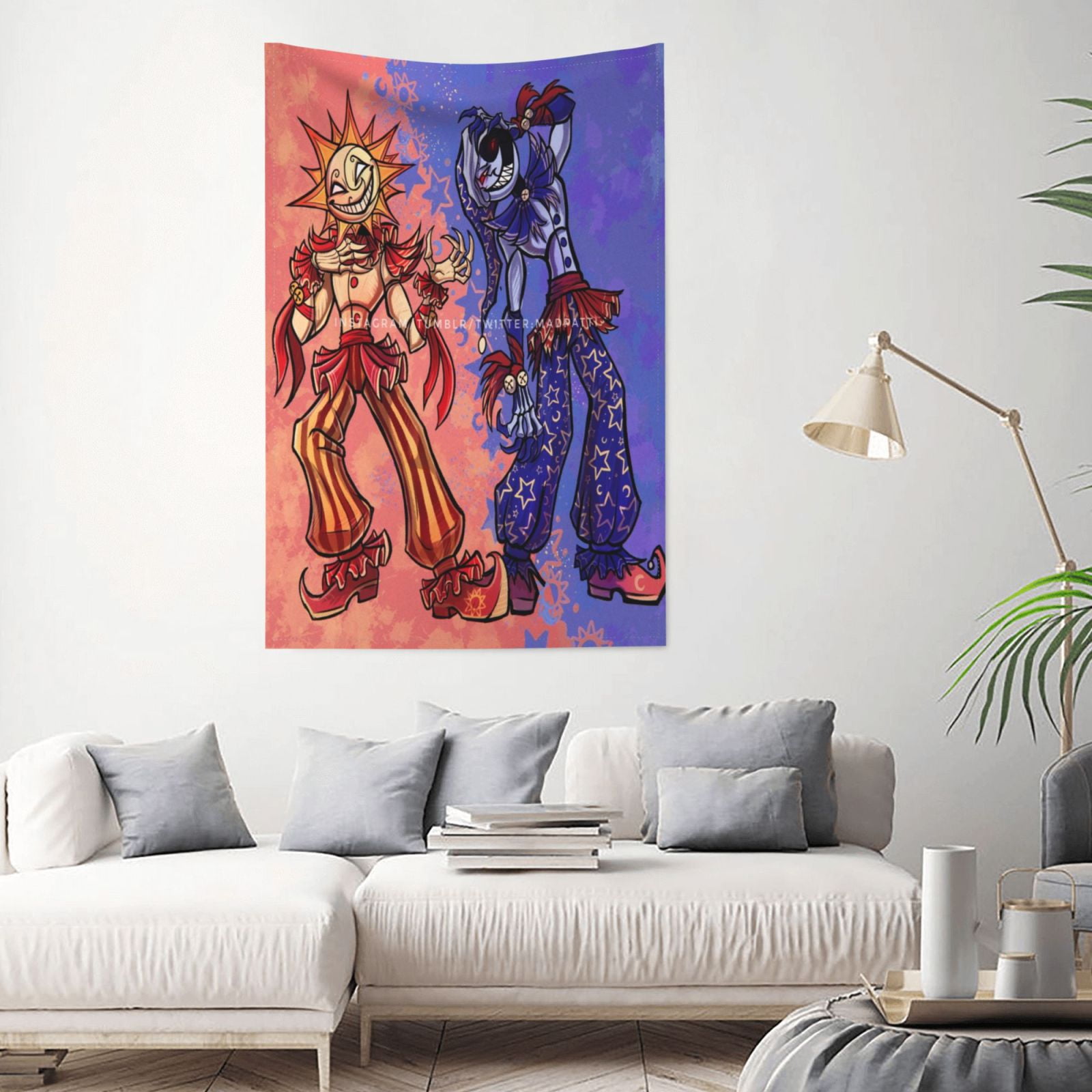 Sundrop And Moondrop Tapestry Wall Hanging Window Design for Bedroom ...