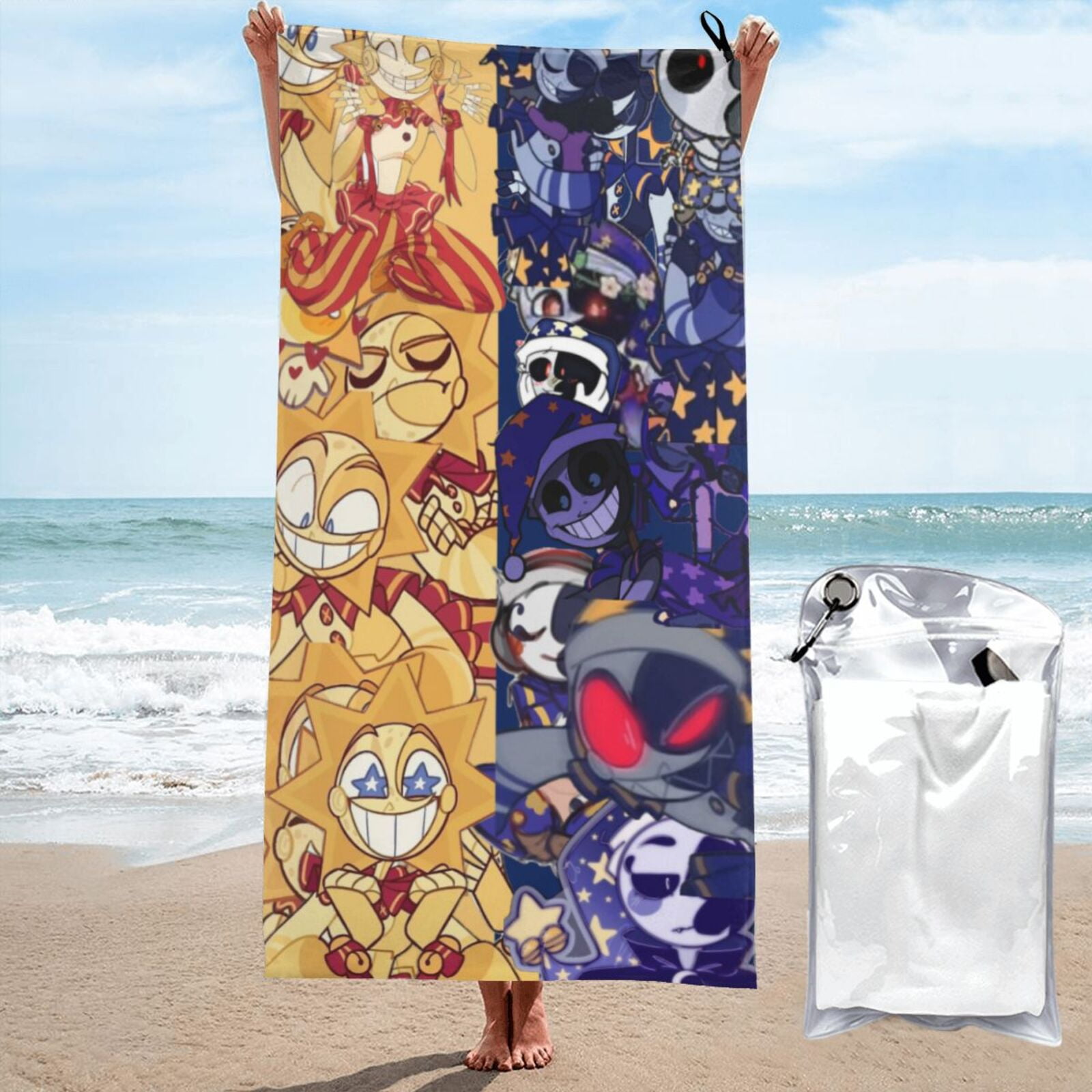 Sundrop Moondrop Beach Towel Absorbent Large Towel 3D Cartoon Towel ...