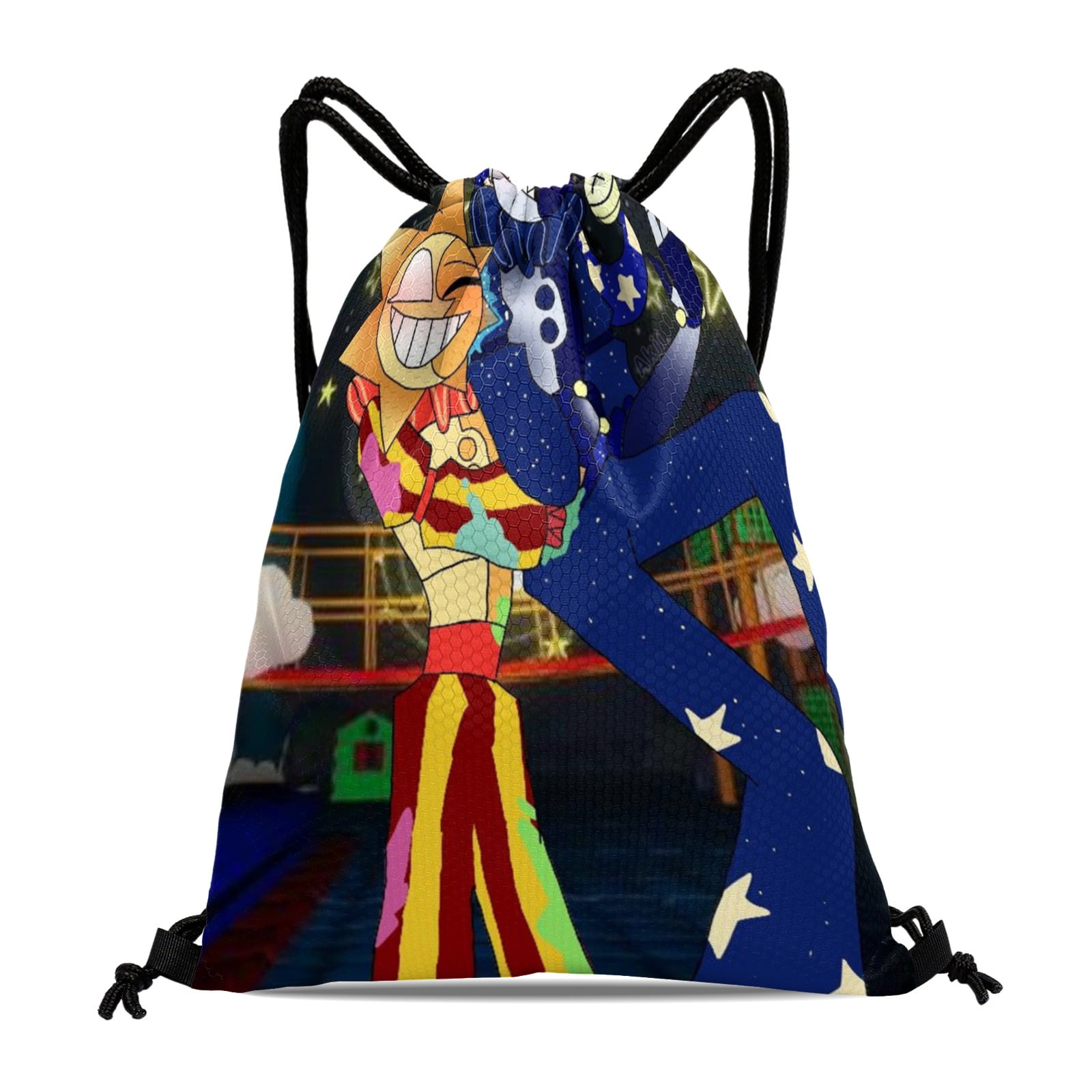 Sundrop and Moondrop Boss Fight Gym Hiking Drawstring Bag:Waterproof ...