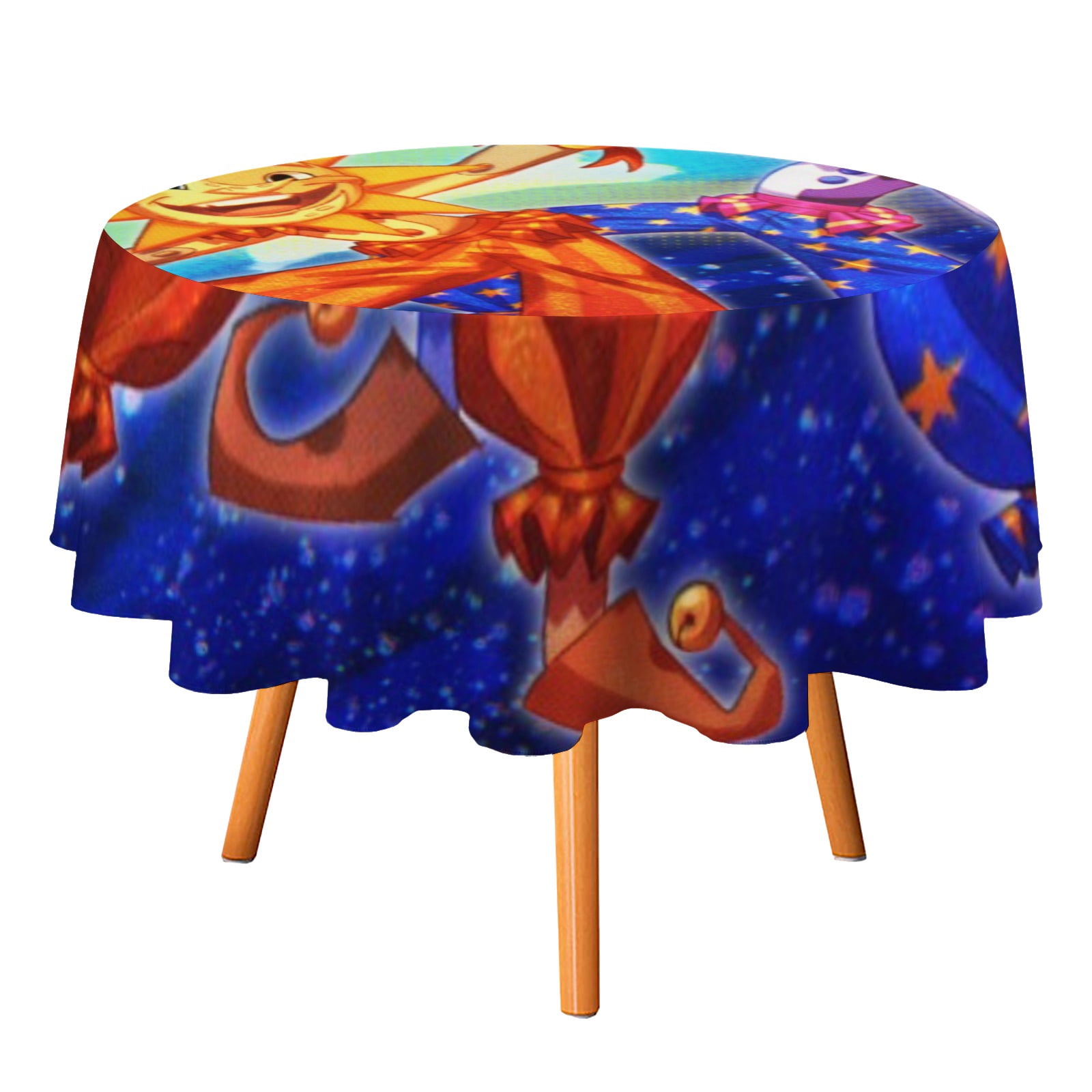 Sundrop and Moondrop Boss Fight-Theme Round tablecloth has an iconic ...