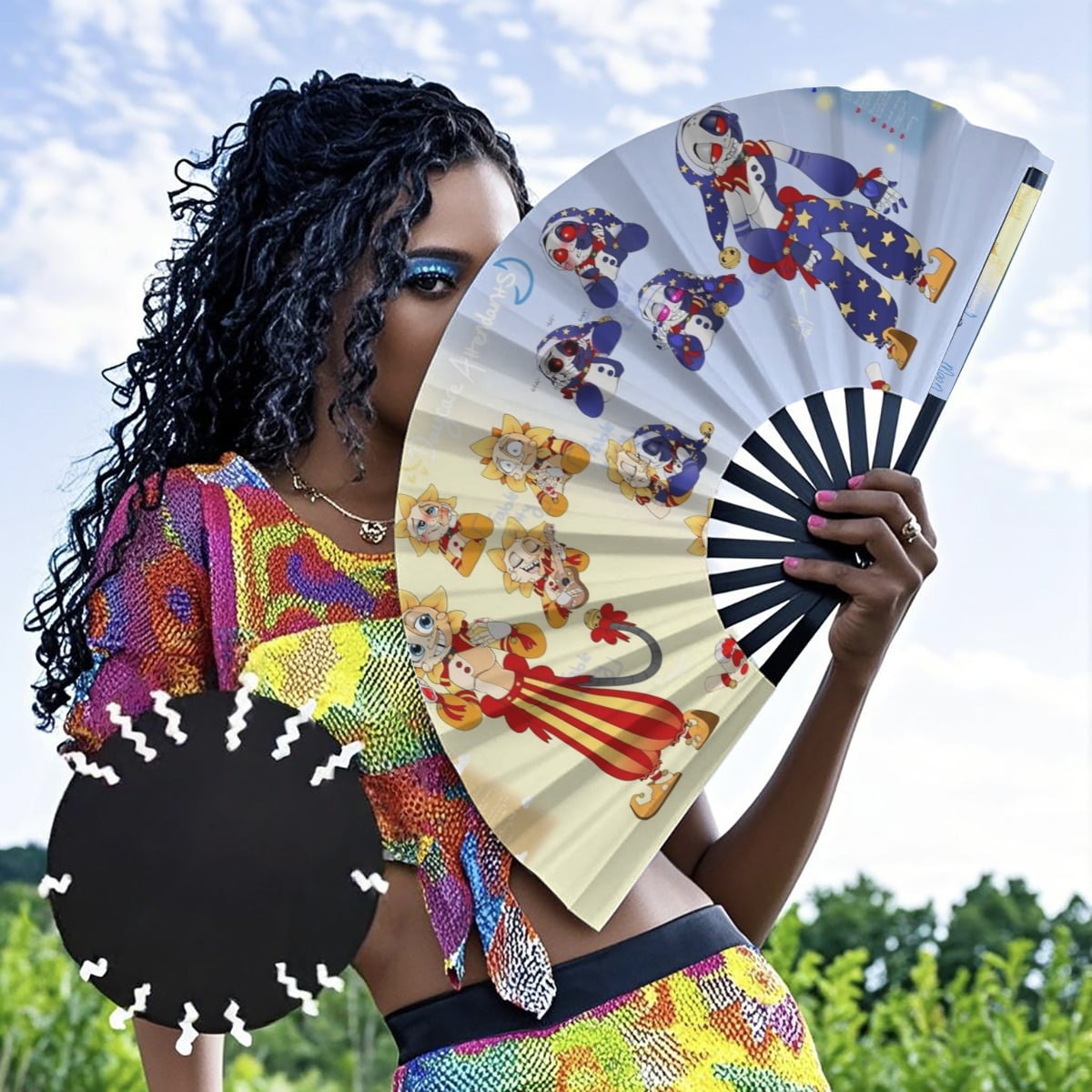 Sundrop and Moondrop Boss Fight-theme Folding Fan Chinese Fan Hand ...