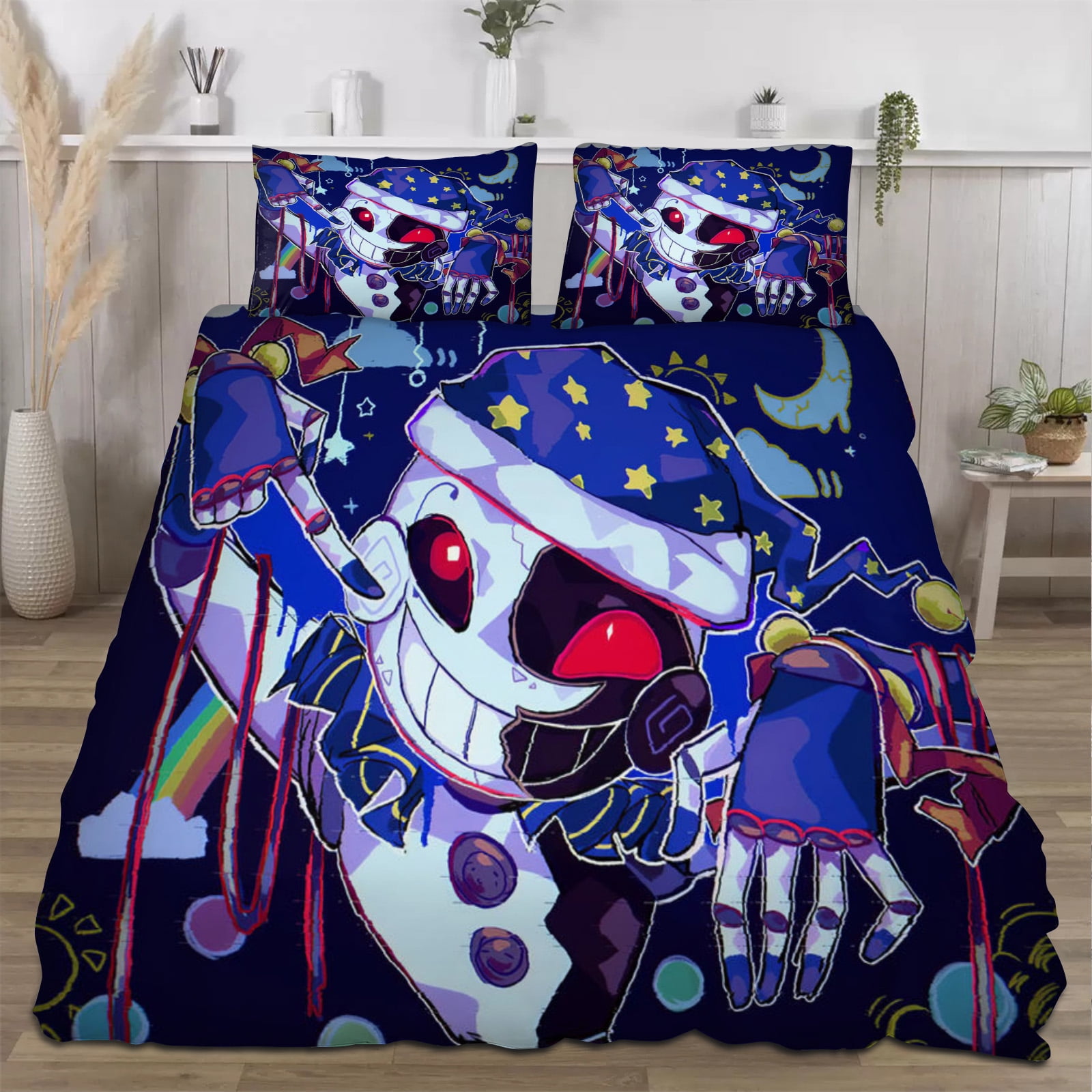 Sundrop and Moondrop Fnaf Three Piece Bedding Set Cute Soft Duvet Cover ...