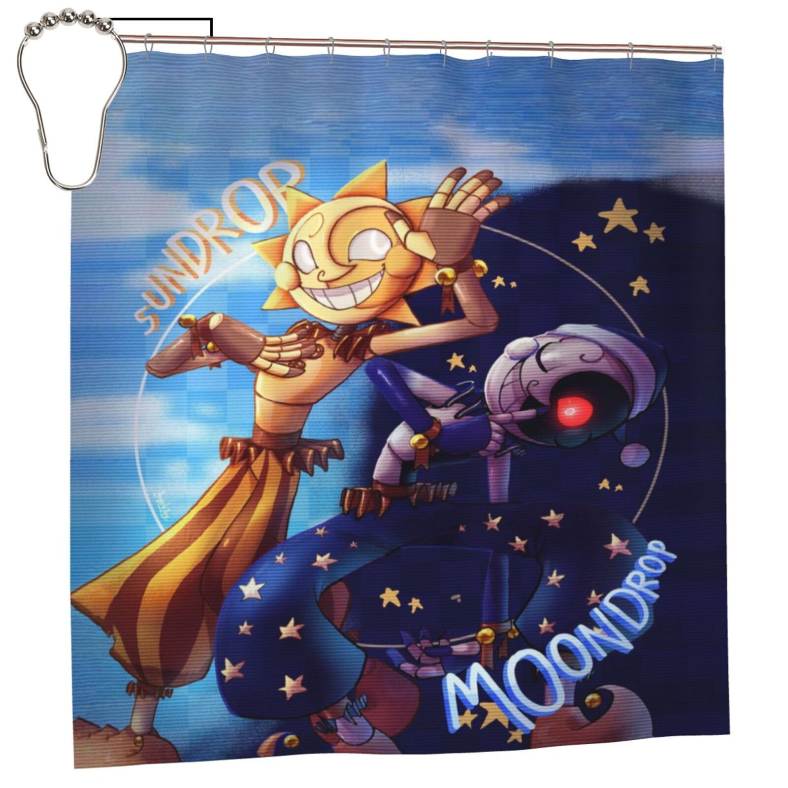 Sundrop Moondrop Shower Curtain Waterproof Cartoon Anime Shower ...