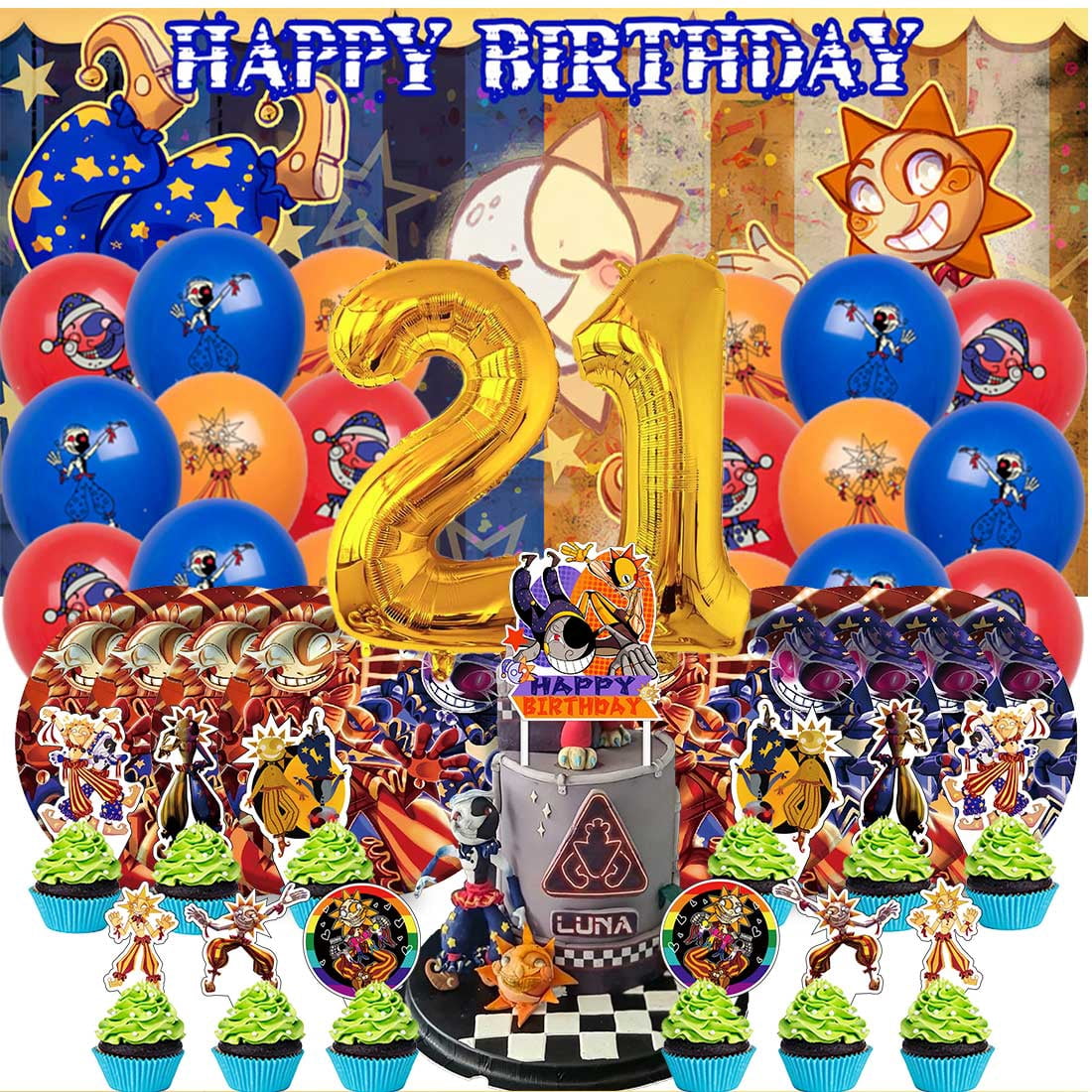 Sundrop and Moondrop Boss Fight Balloons Party Supplies 21th Decor ...