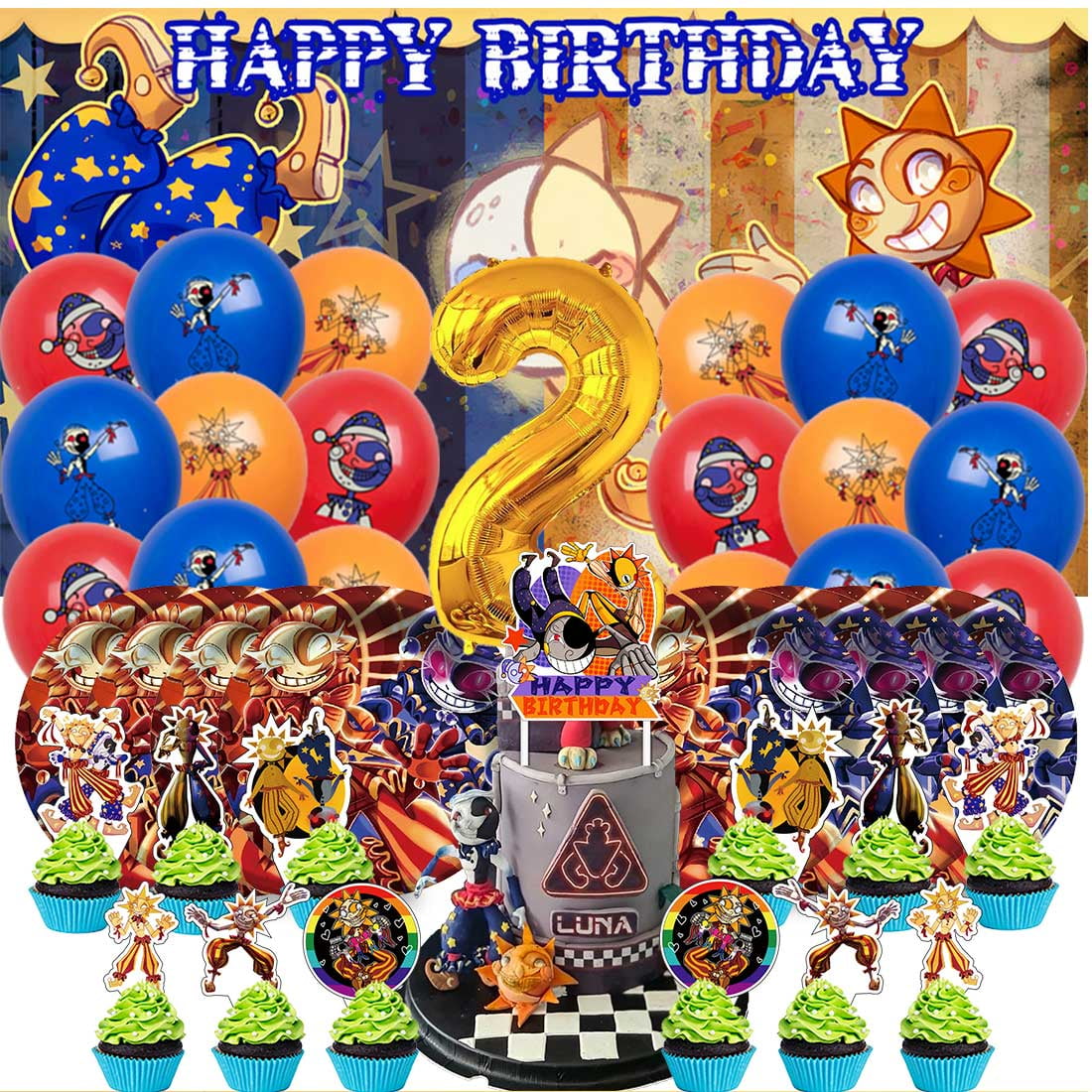 Sundrop and Moondrop Boss Fight Balloons Party Supplies 2nd Decor ...