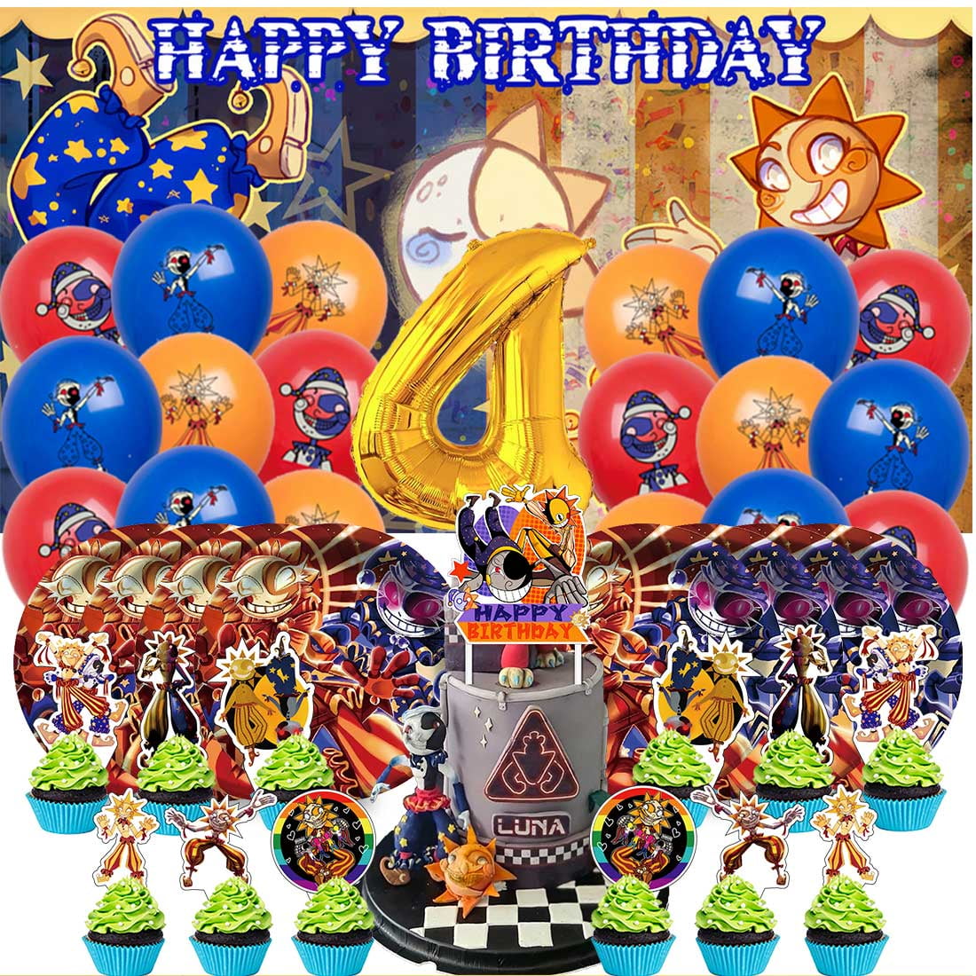 Sundrop and Moondrop Boss Fight Balloons Party Supplies 4th Decor ...