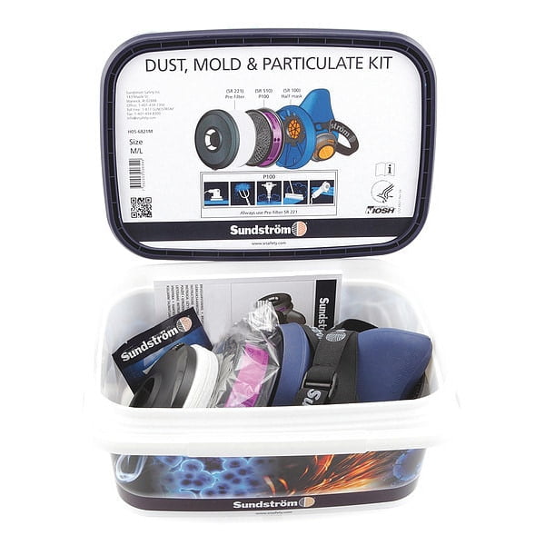 Sundstrom Safety Half Mask Respirator Kit,S/M,Blue H05-6821S - Walmart.com