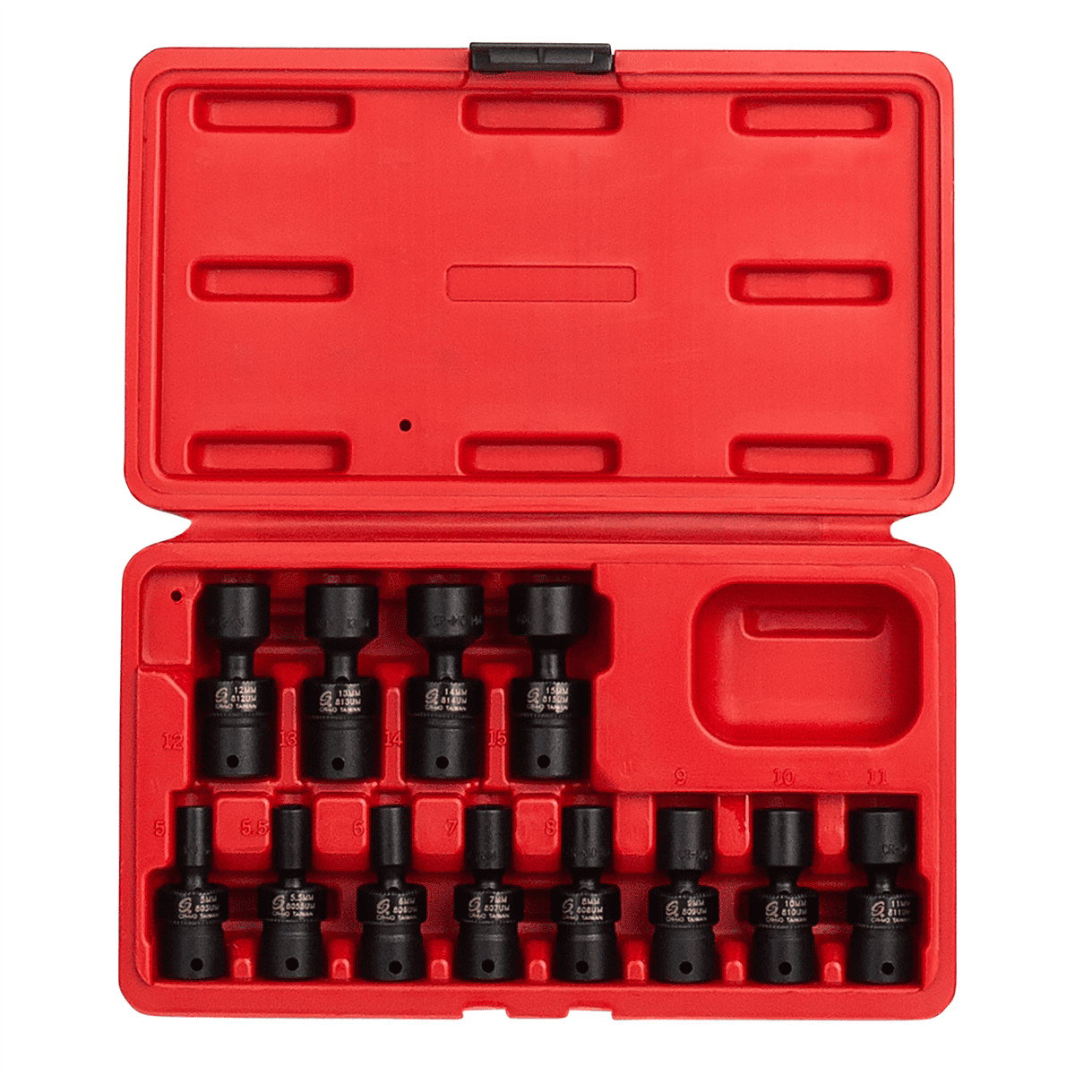 Sunex 1814 12-Piece 1/4 in. Drive Metric Universal Impact Socket Set ...